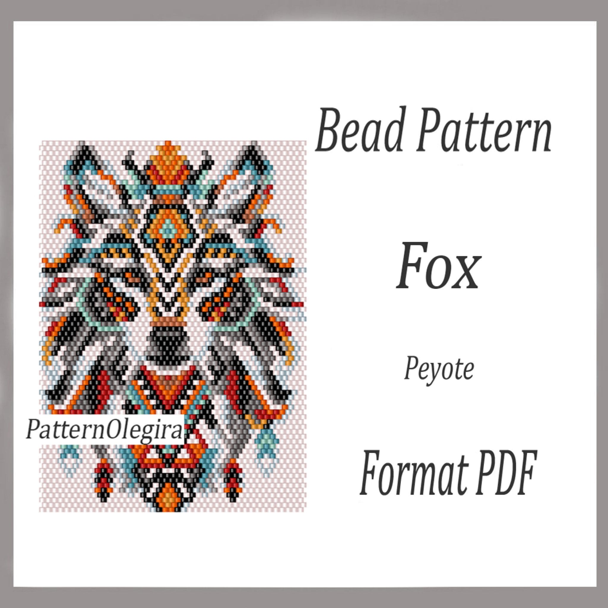 Fox bead pattern Bead Sunset tapestry Olegirabeadpatterns