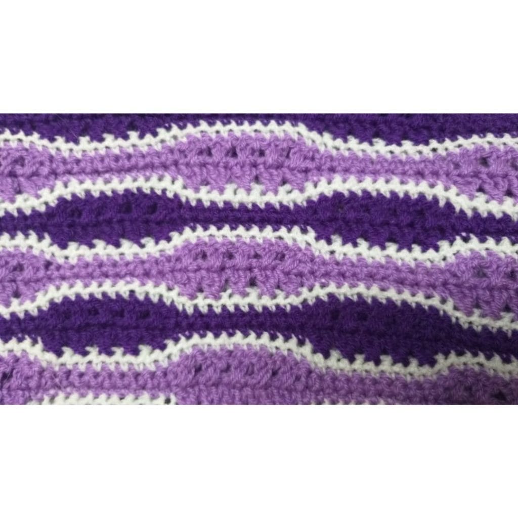Crochet purple scarf pattern for men or women - Crealandia