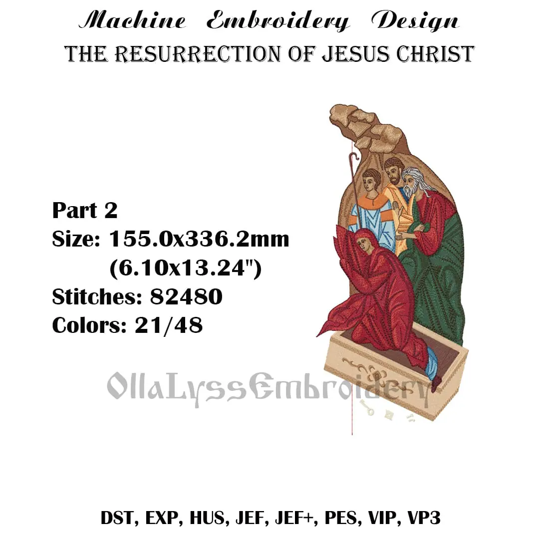 The Resurrection of Jesus Christ embroidery design