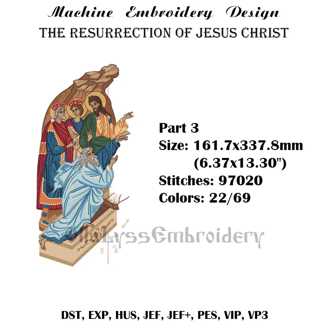 The Resurrection of Jesus Christ embroidery design