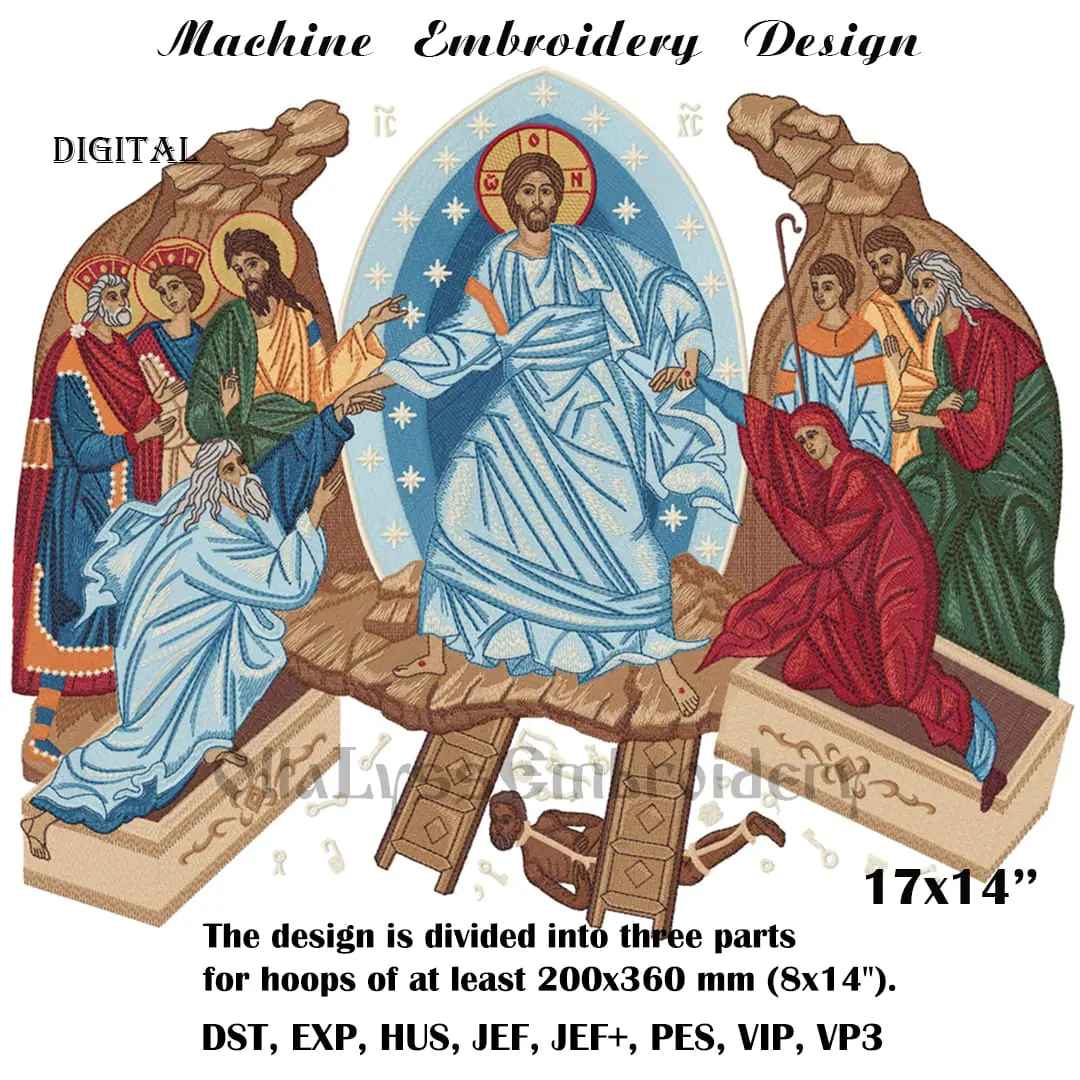 The Resurrection of Jesus Christ embroidery design