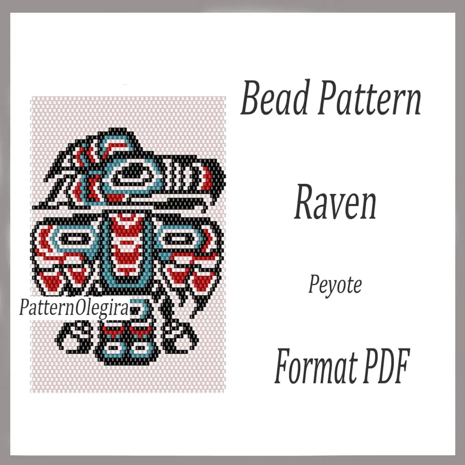 Raven bead pattern Bead tapestry Olegirabeadpatterns