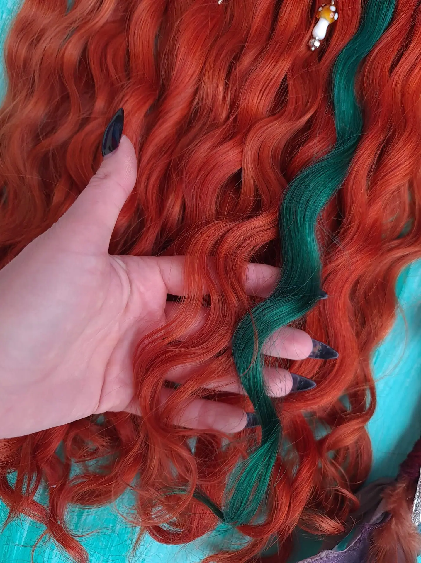 Custom Ginger Human wavy hair extra thick loose ends dreadlocks ...