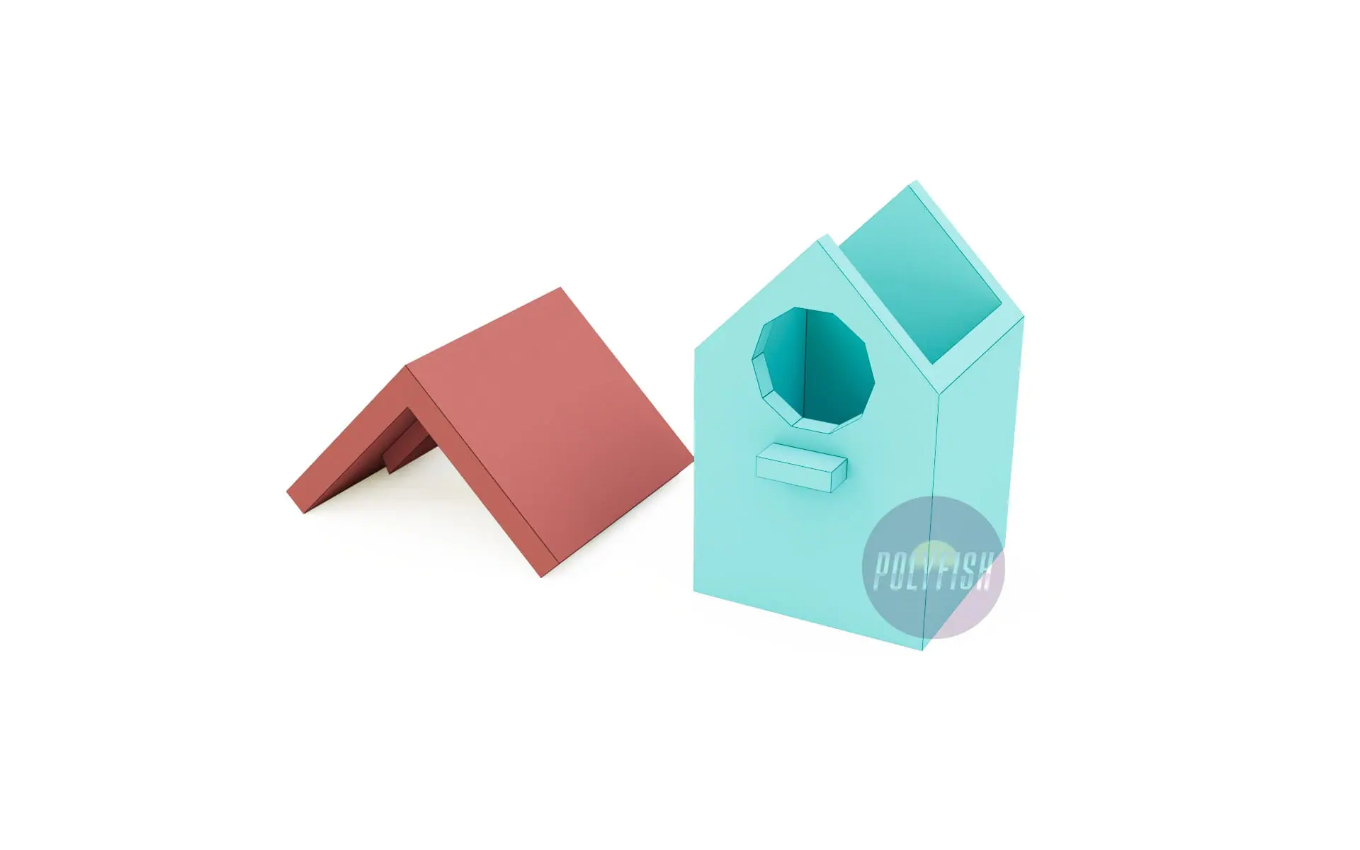 DIY Birdhouse Box template Papercraft PDF - Crealandia