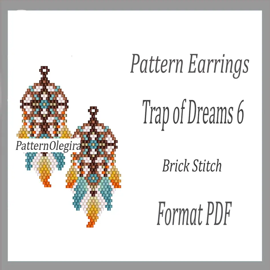 Trap of Dreams 6 bead pattern earrings Olegirabeadpatterns
