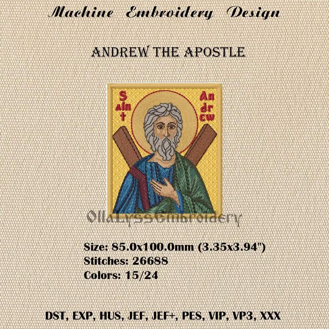 Andrew the Apostle embroidery design