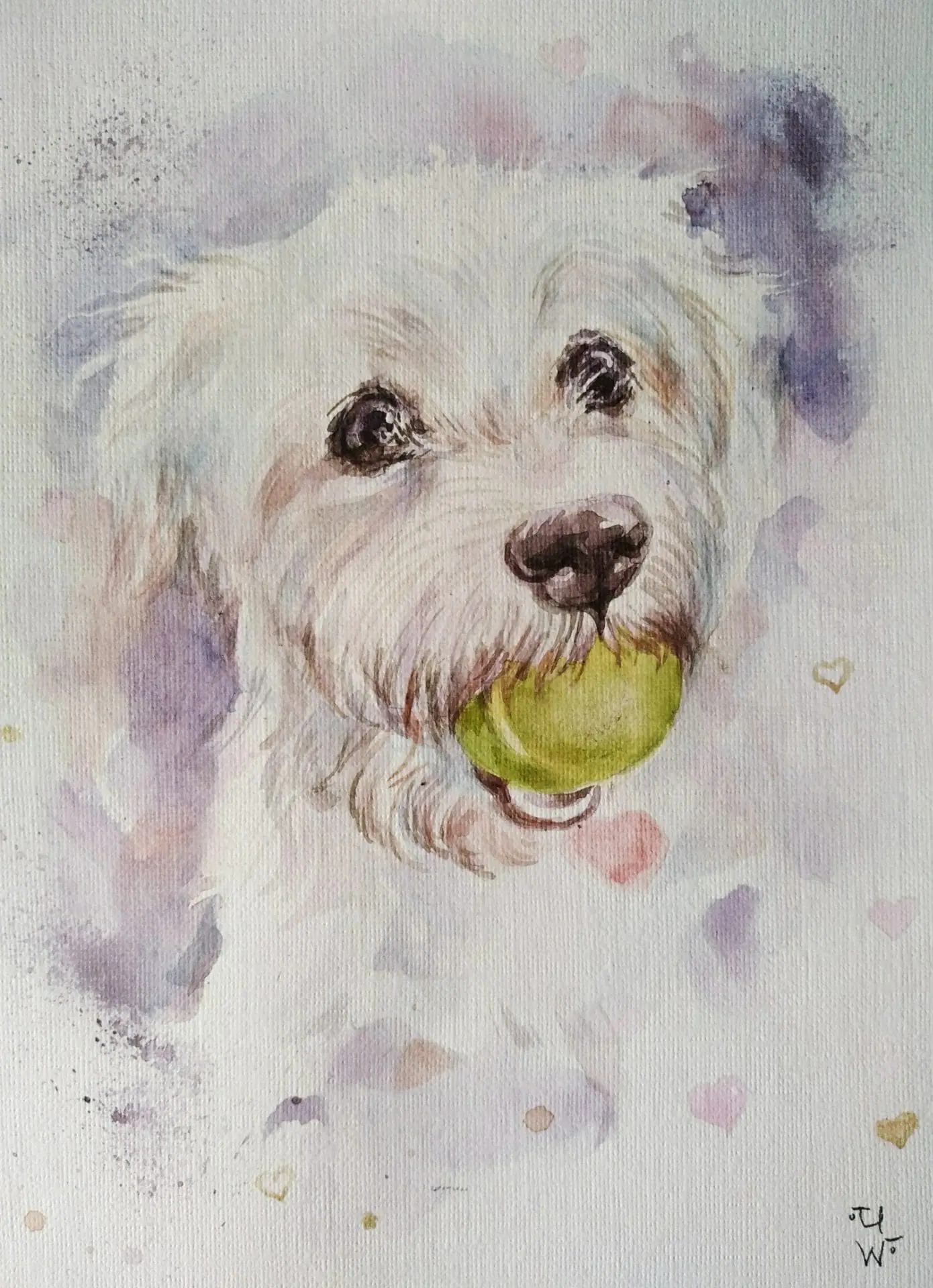 Sweet Wookie Portrait Watercolor Painting