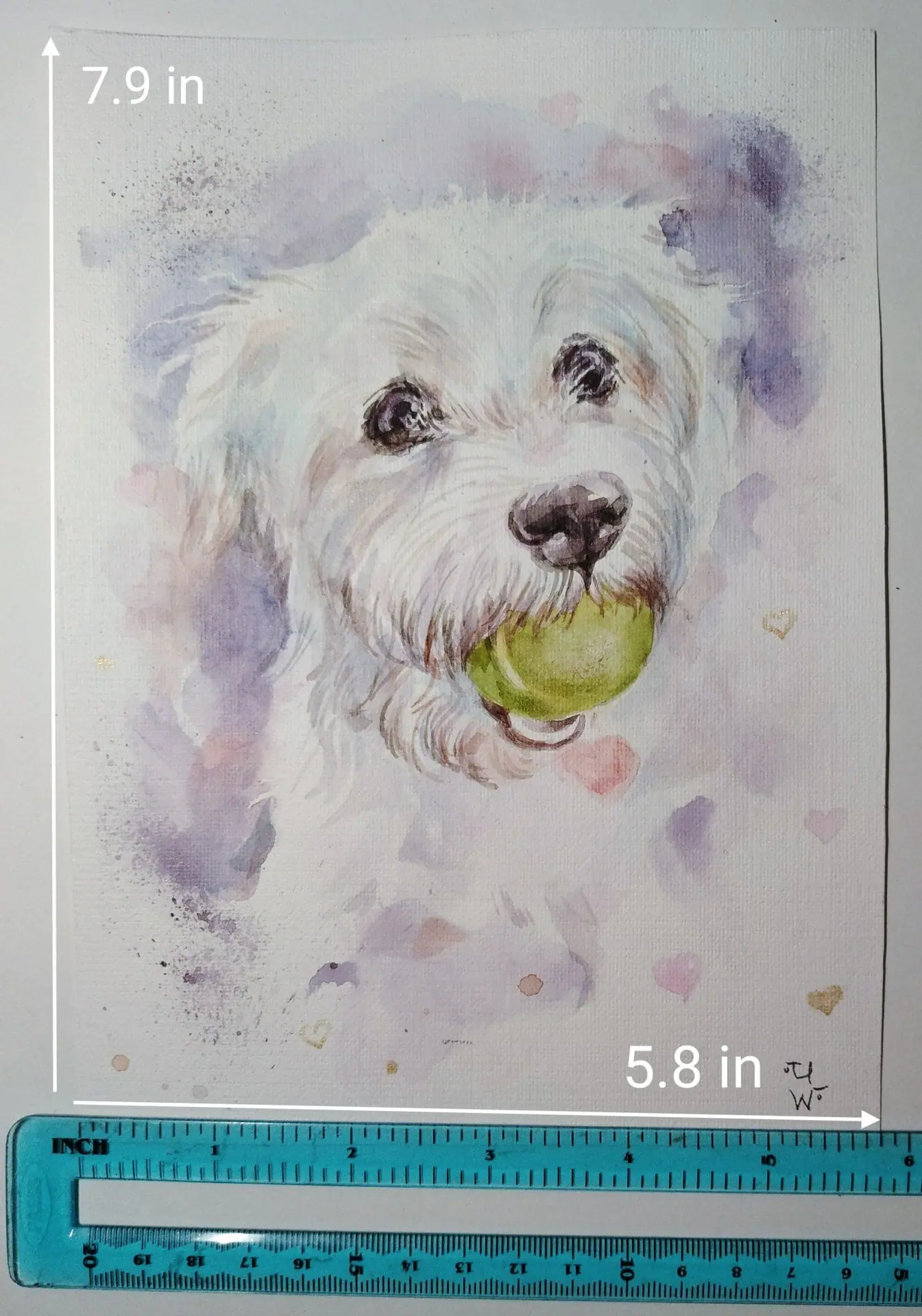 Sweet Wookie Portrait Watercolor Painting