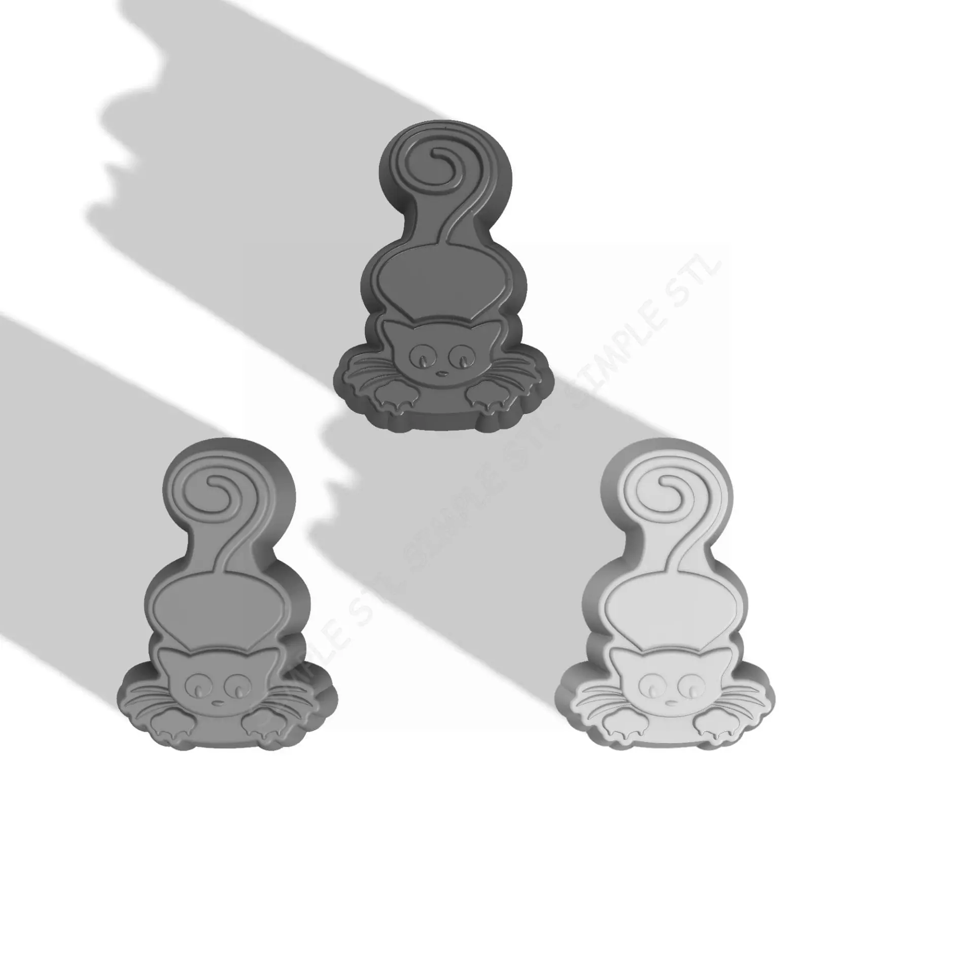 Black cat STL file for vacuum forming and 3D printing - Crealandia