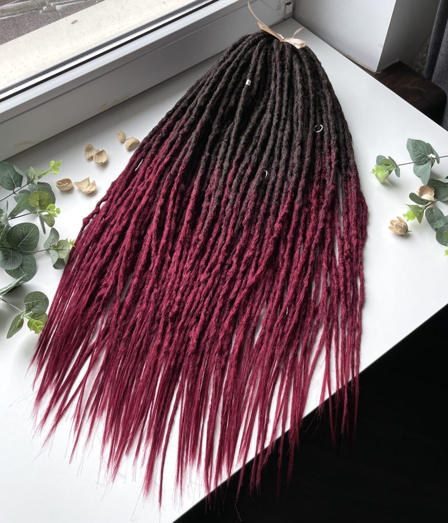 De dreads ombre dark brown to burgundy, awesome dreadlocks