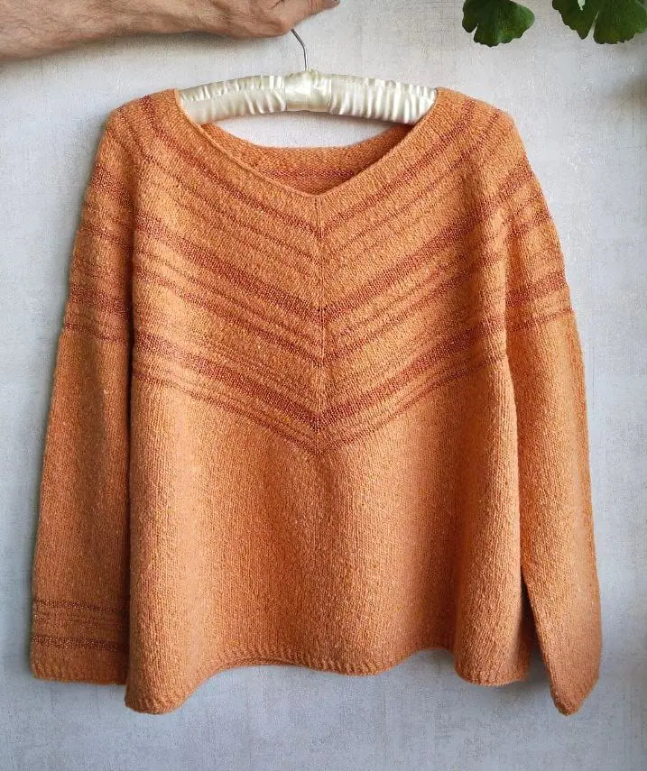 Solstice. Merino Tweed and Sparkle Boxy Seamless Jumper with Pin ...