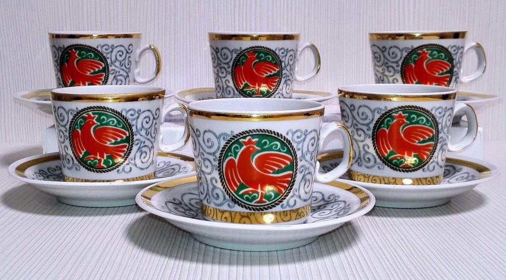 Vintage Tea Coffee Set. Lomonosov Porcelain.Soviet Porcelain