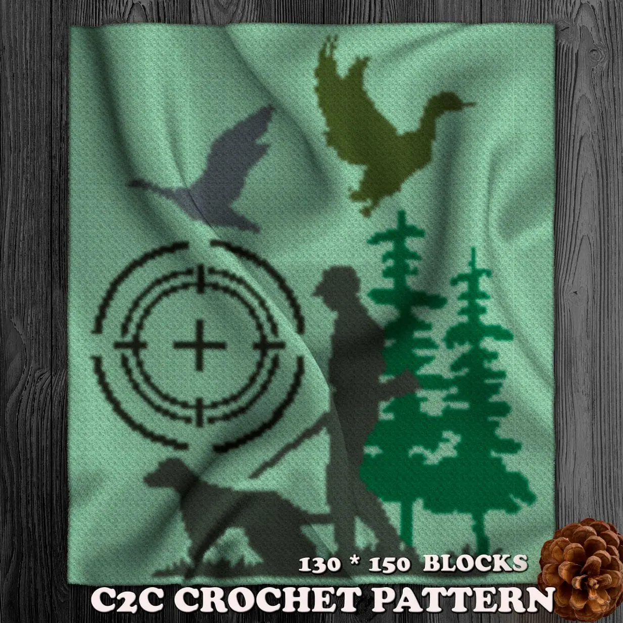 In Hunting crochet blanket pattern - Crealandia