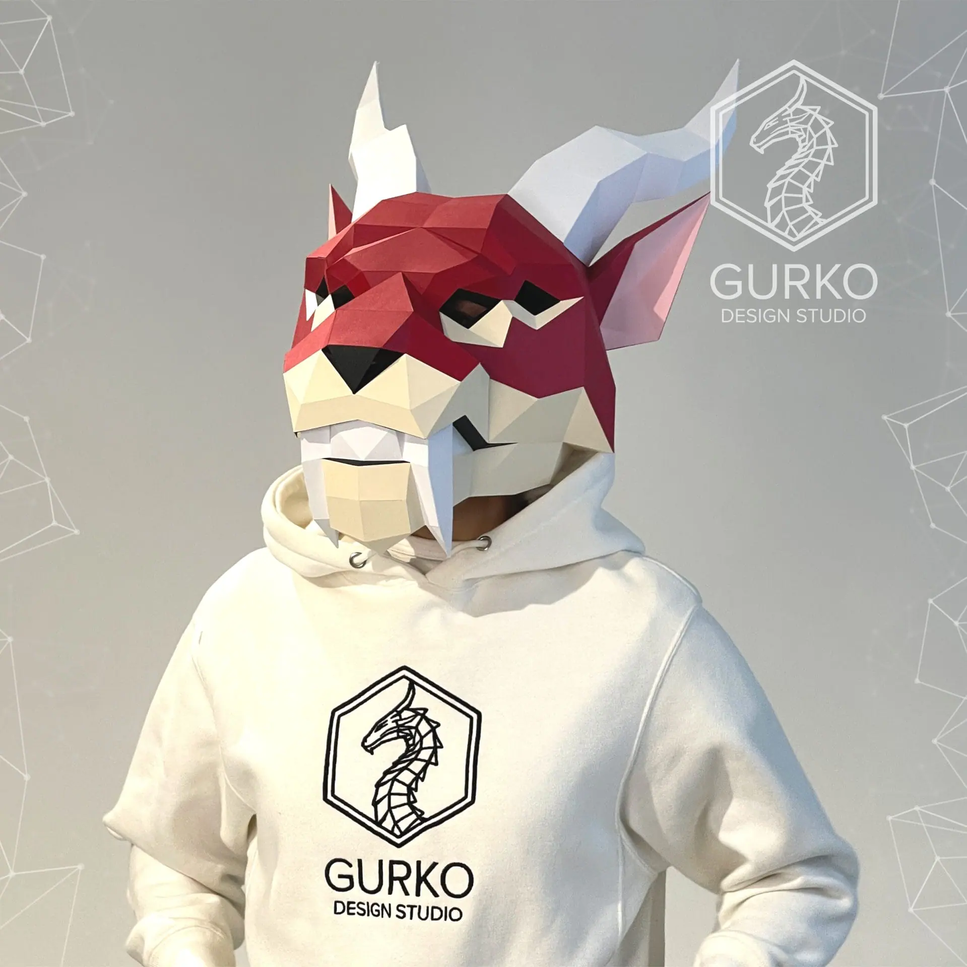Chimera Mask Papercraft, Pdf, Gurko, Pepakura, Template, DIY - Crealandia