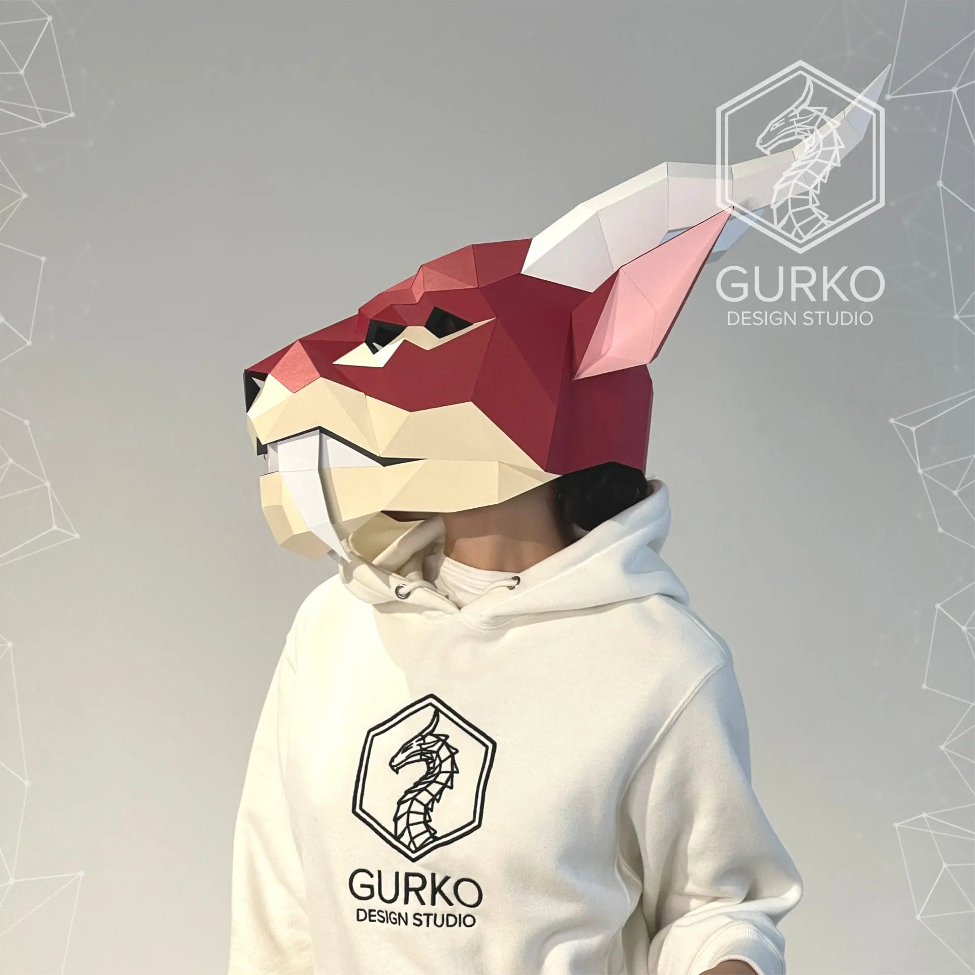 Chimera Mask Papercraft, Pdf, Gurko, Pepakura, Template, DIY - Crealandia