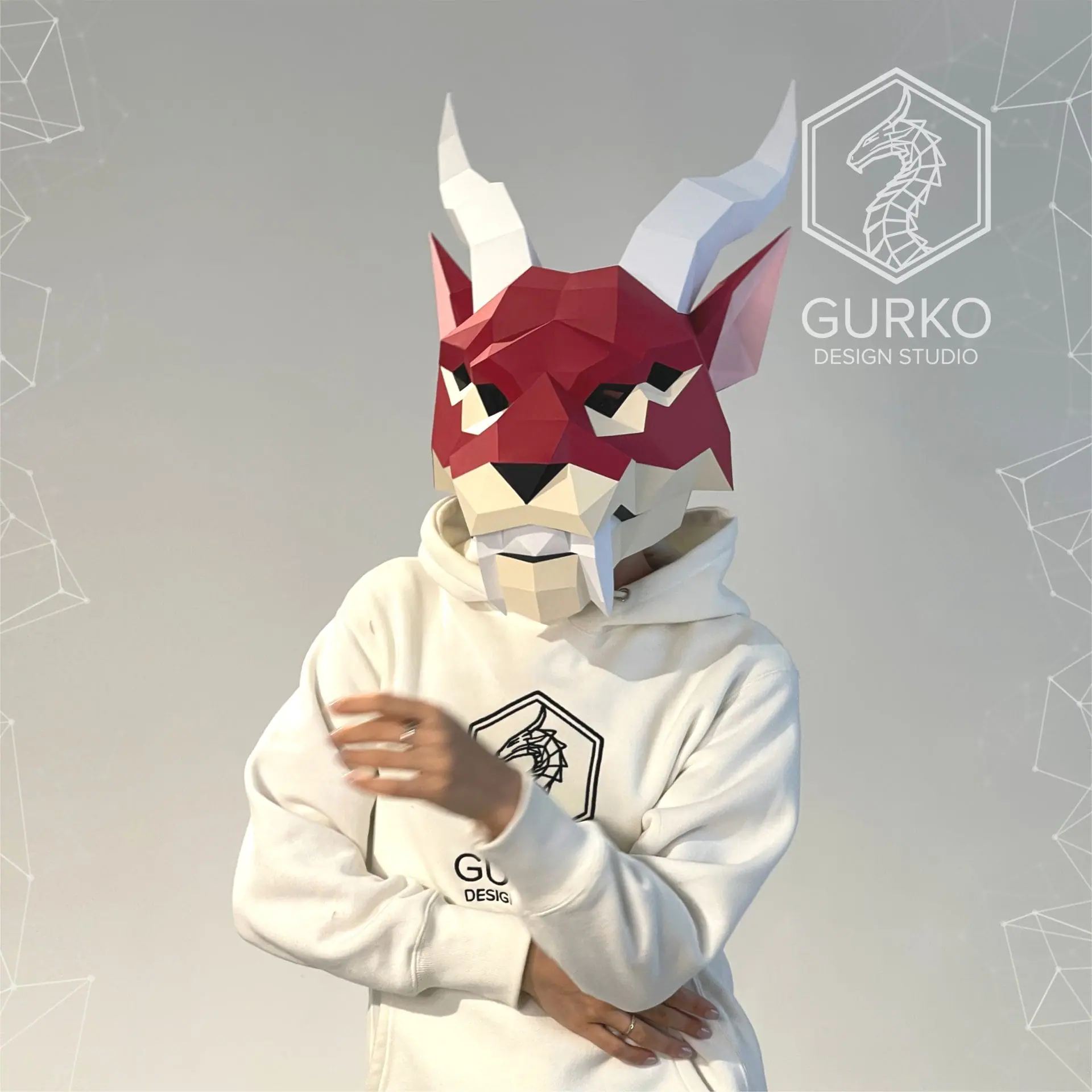 Chimera Mask Papercraft, Pdf, Gurko, Pepakura, Template, DIY - Crealandia