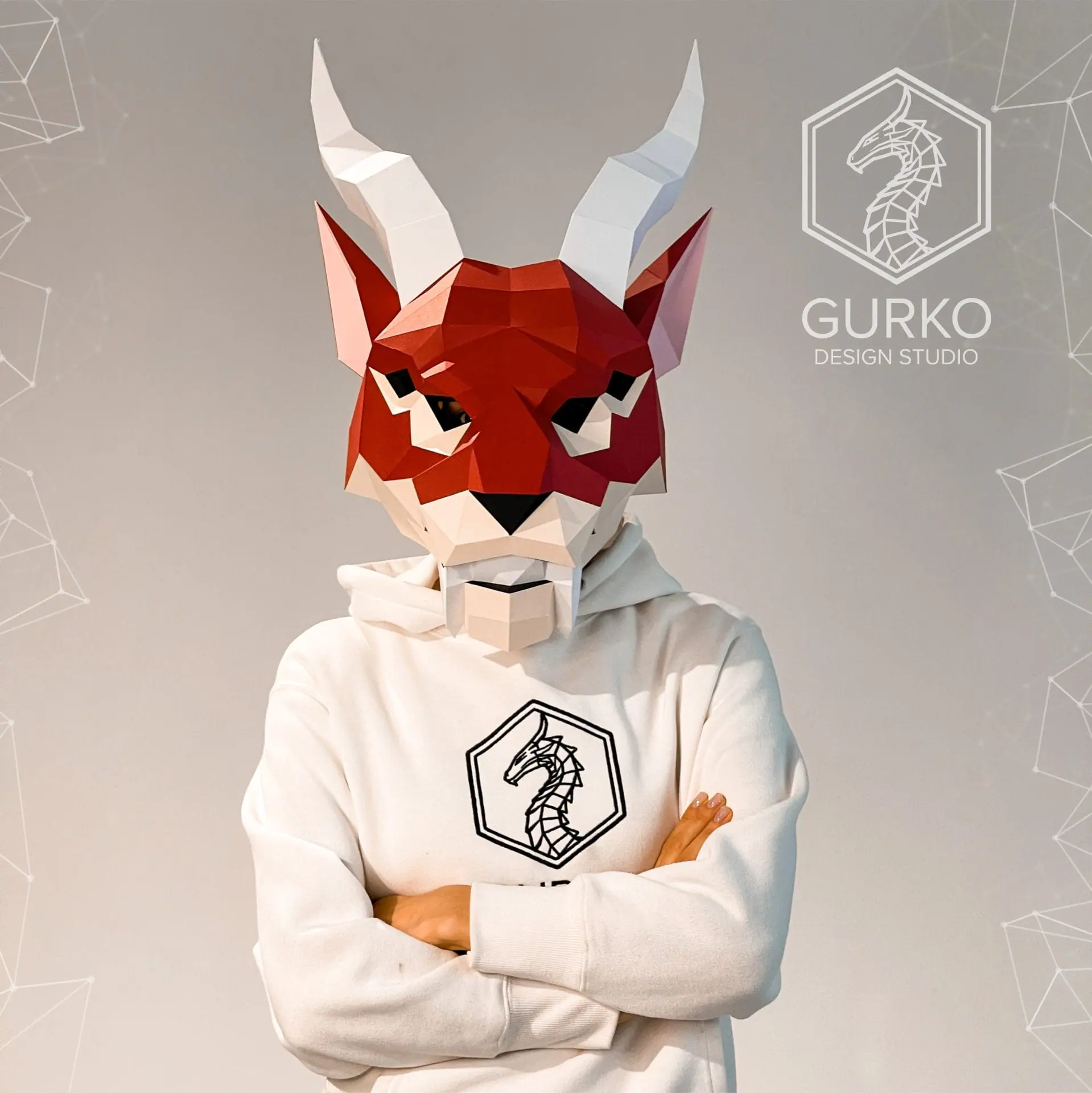 Chimera Mask Papercraft, Pdf, Gurko, Pepakura, Template, DIY - Crealandia