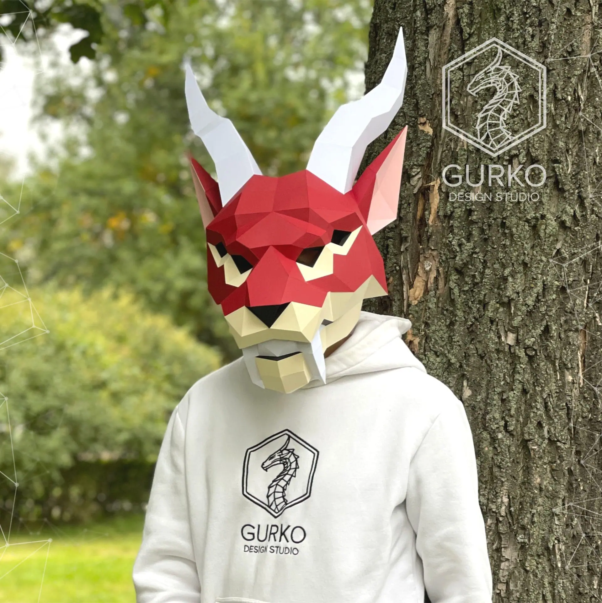 Chimera Mask Papercraft, Pdf, Gurko, Pepakura, Template, DIY - Crealandia