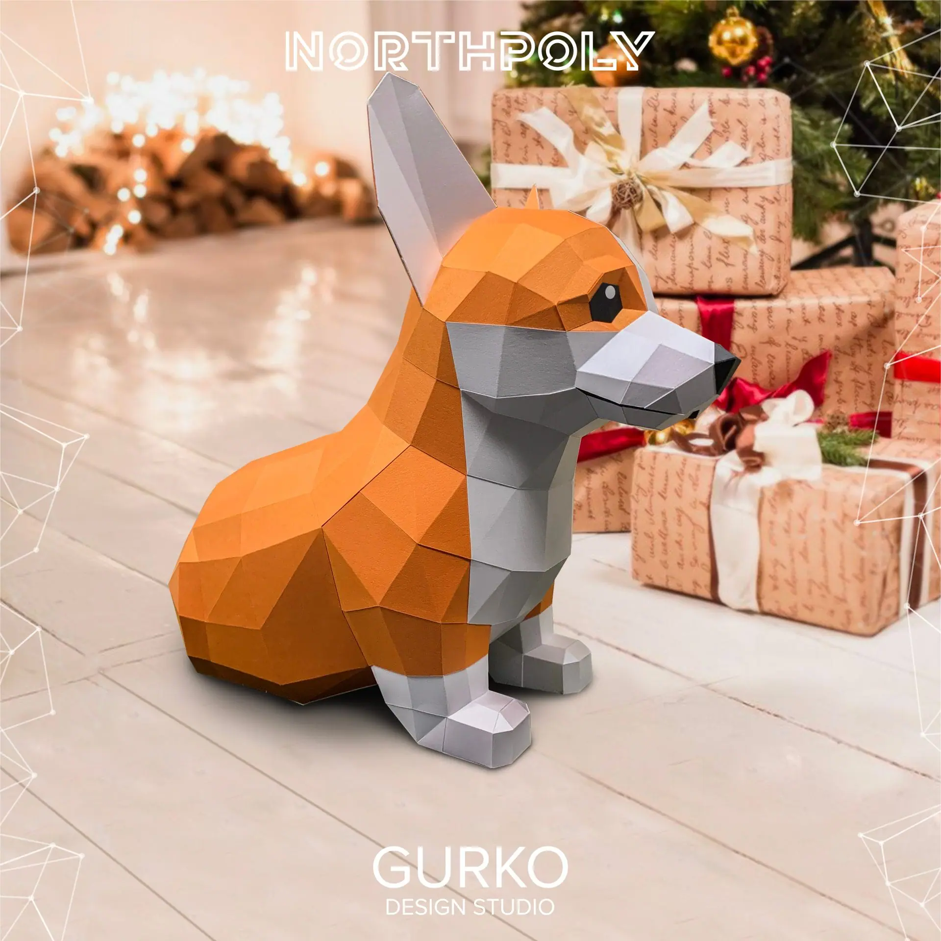 Papercraft Corgi Puppy, Pdf, Gurko, Pepakura, Low Poly, DIY Craft ...