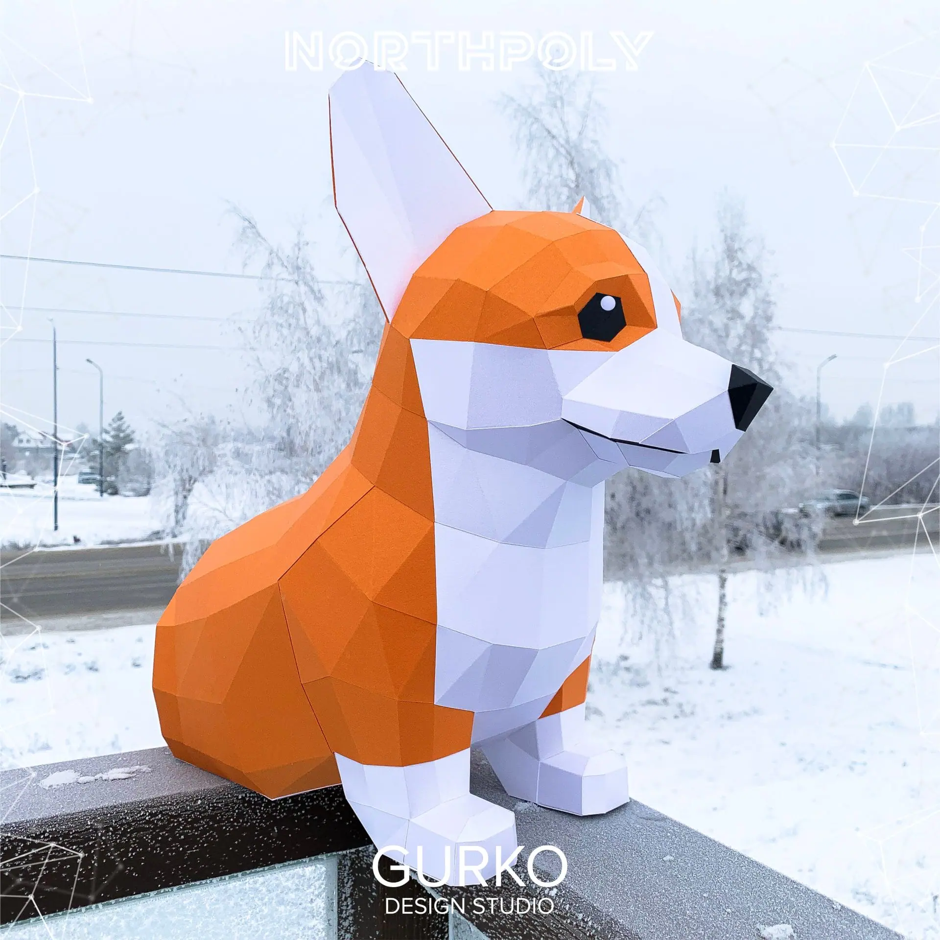Papercraft Corgi Puppy, Pdf, Gurko, Pepakura, Low Poly, DIY Craft ...