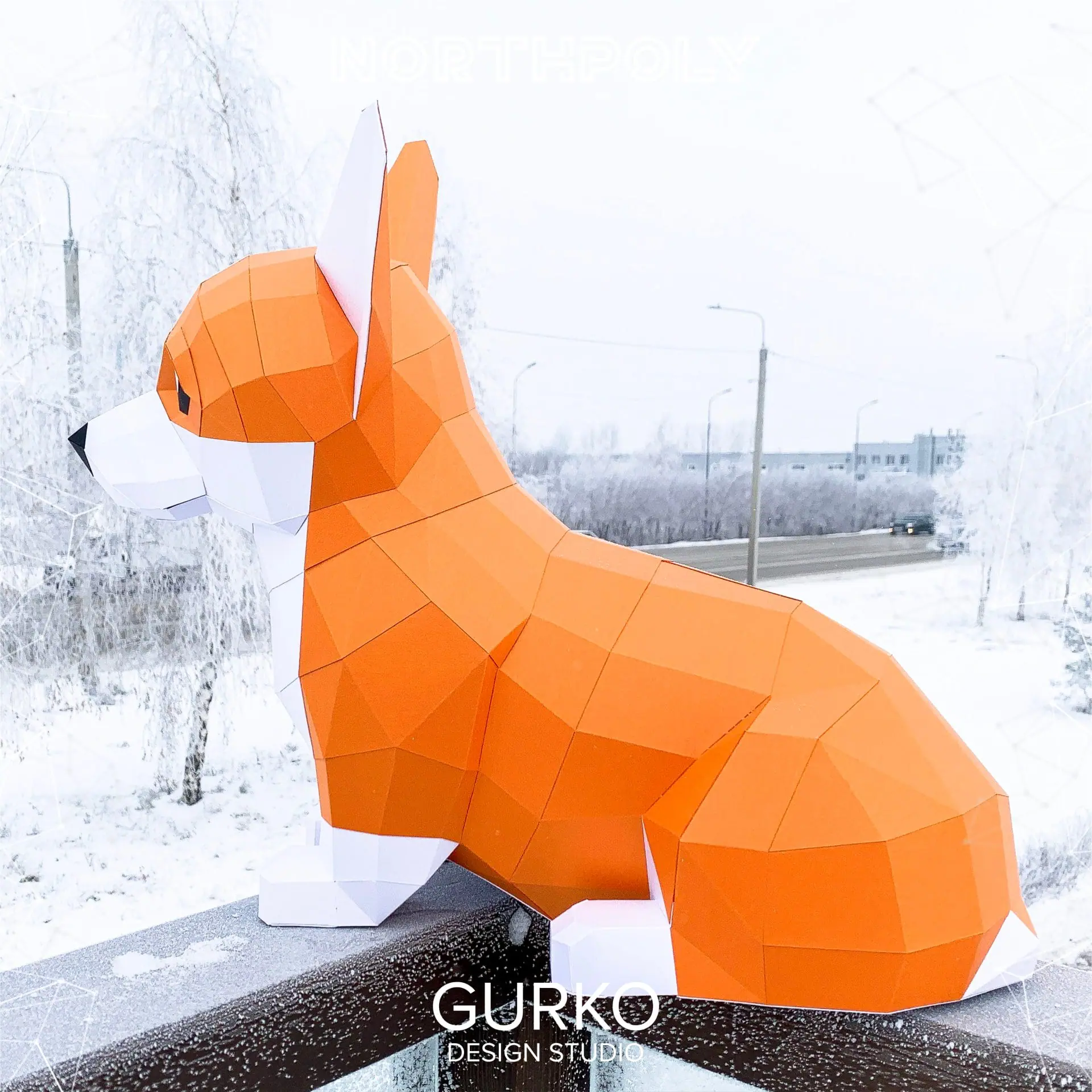 Papercraft Corgi Puppy, Pdf, Gurko, Pepakura, Low Poly, DIY Craft ...
