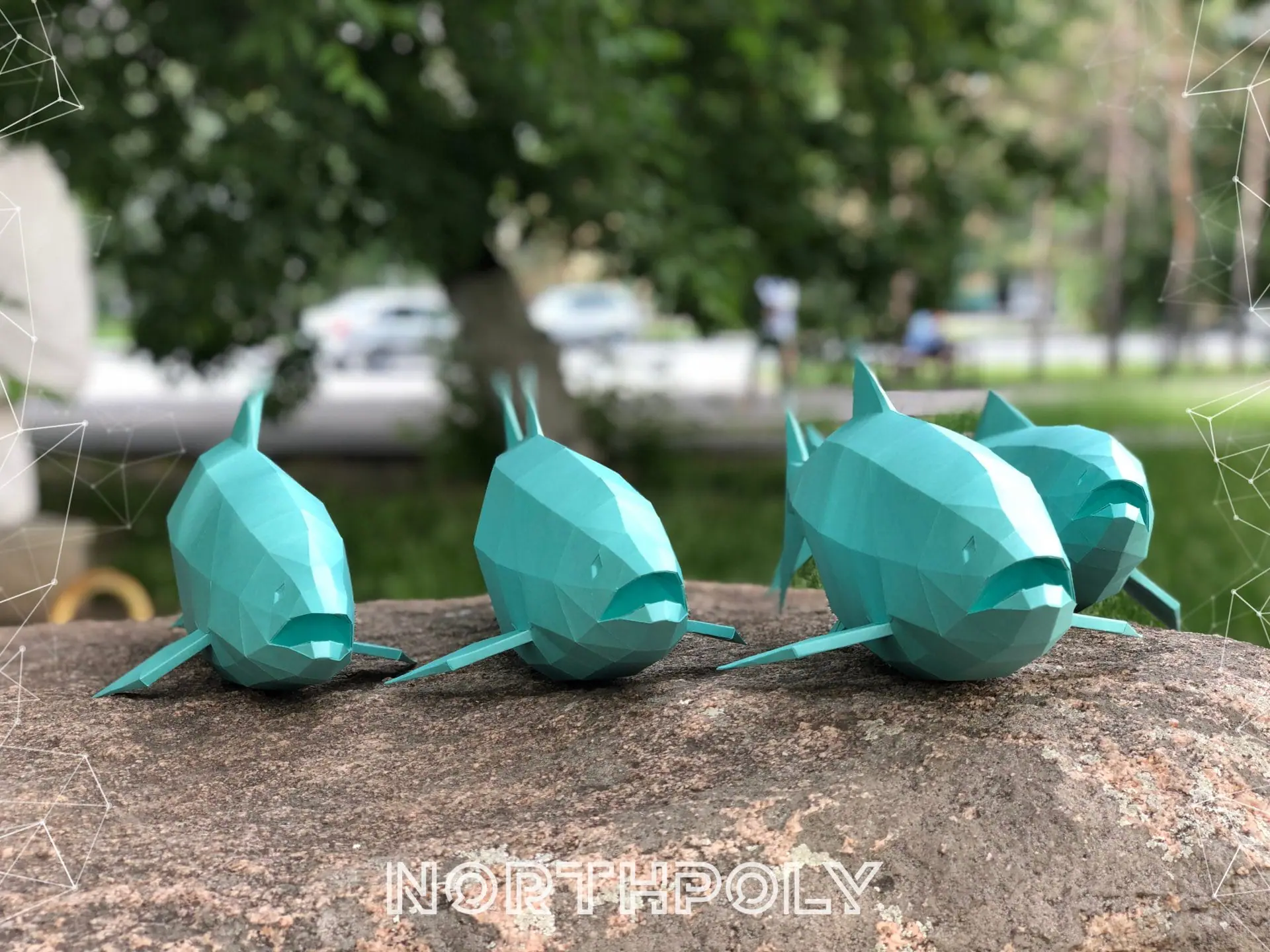 Papercraft Salmon 4 pieces, Fish, Pdf, Gurko, Pepakura, Low Poly ...