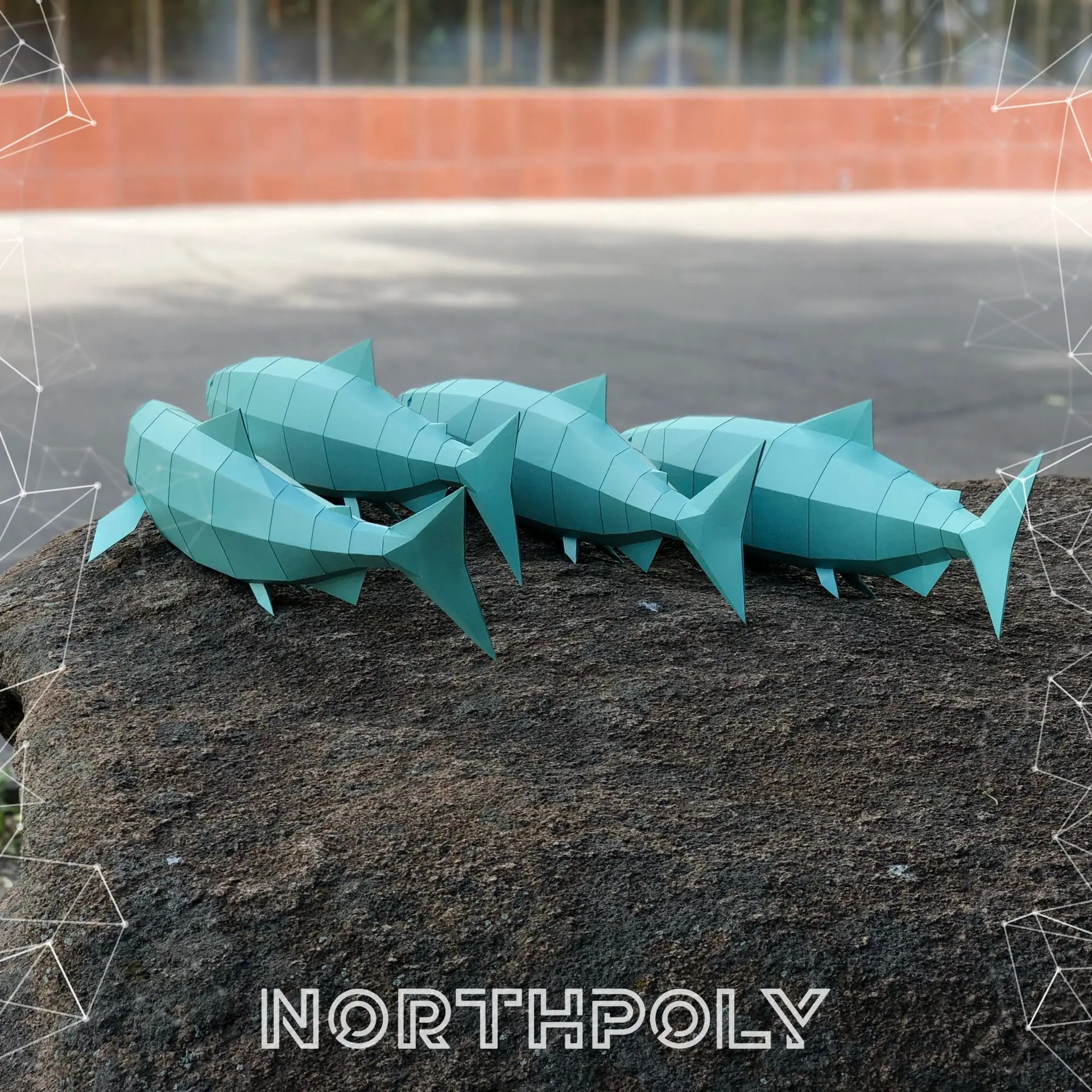 Papercraft Salmon 4 pieces, Fish, Pdf, Gurko, Pepakura, Low Poly ...