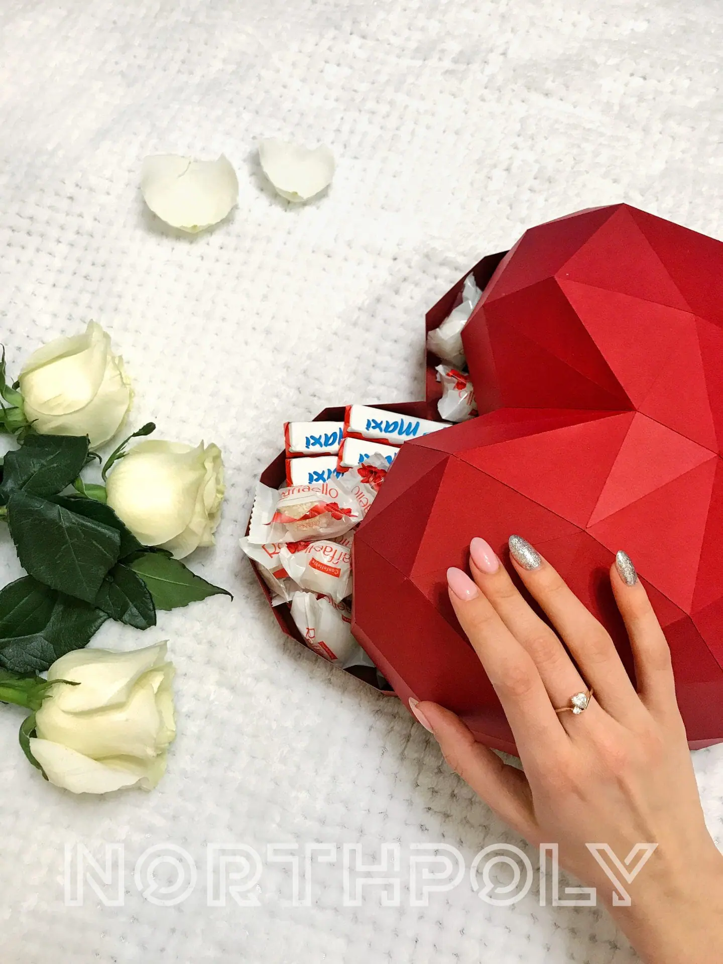 Papercraft Heart Box №1, St Valentine's Day, Pdf, Gurko, Low Poly ...