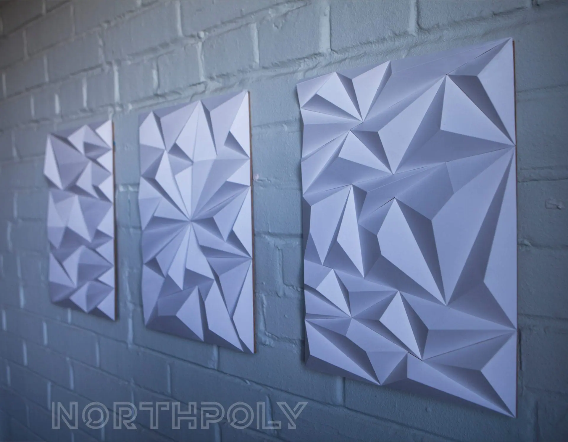 Geometric Pattern Triptych Papercraft, Pdf, Gurko, Low Poly, DIY ...