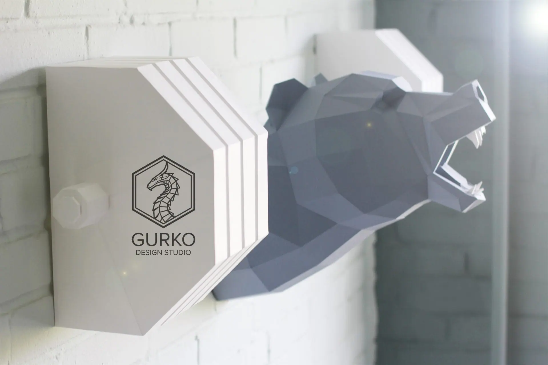 Strong Bear Papercraft, Pdf, Gurko, Low Poly, DIY Craft, Template ...