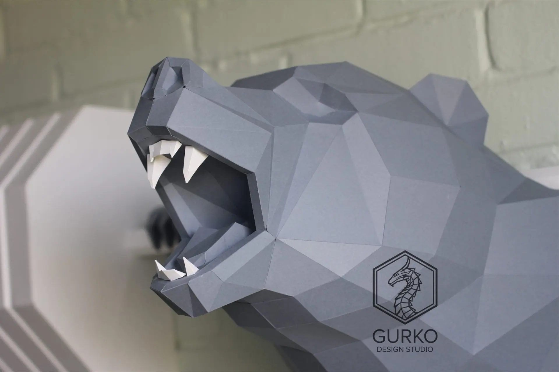 Strong Bear Papercraft, Pdf, Gurko, Low Poly, DIY Craft, Template ...