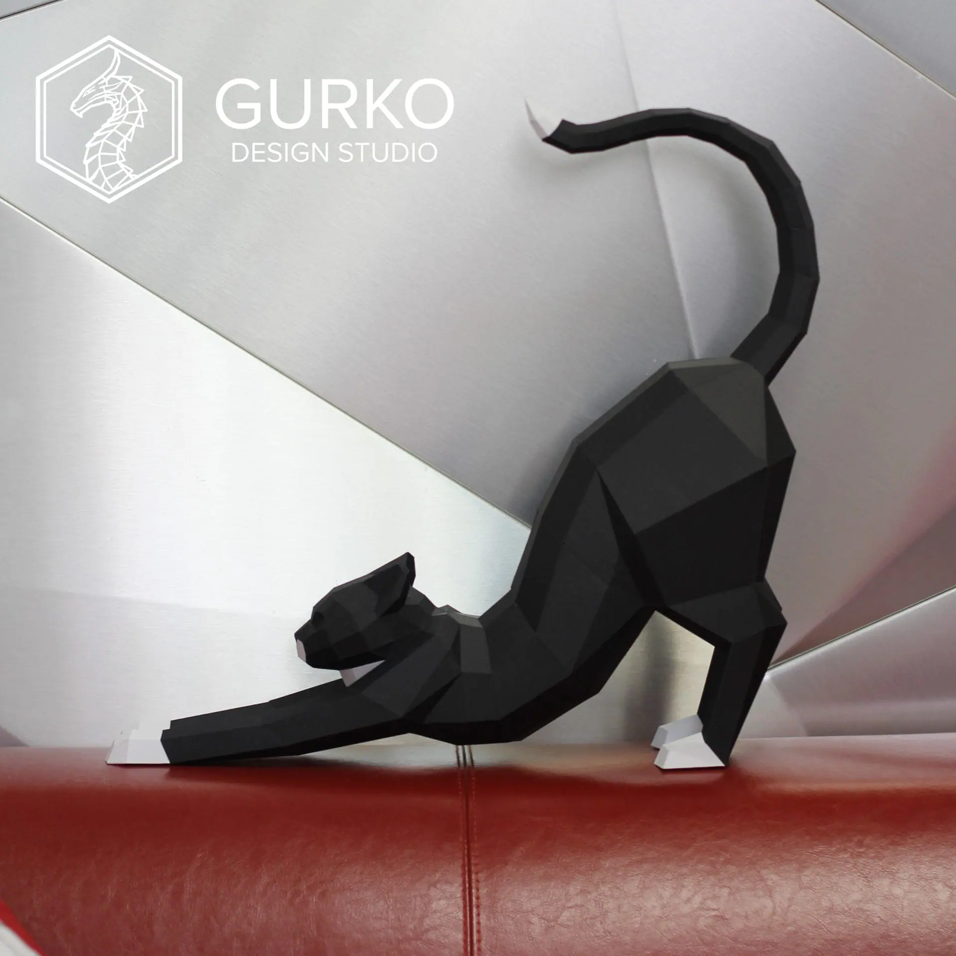 Papercraft Cat Good Morning, Pdf, Gurko, Low Poly, DIY Craft, DIY ...