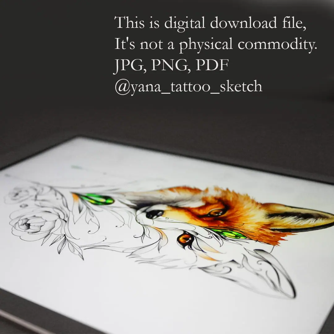 Fox Tattoo Design Fox Tattoo Drawing Idea For Females - Crealandia