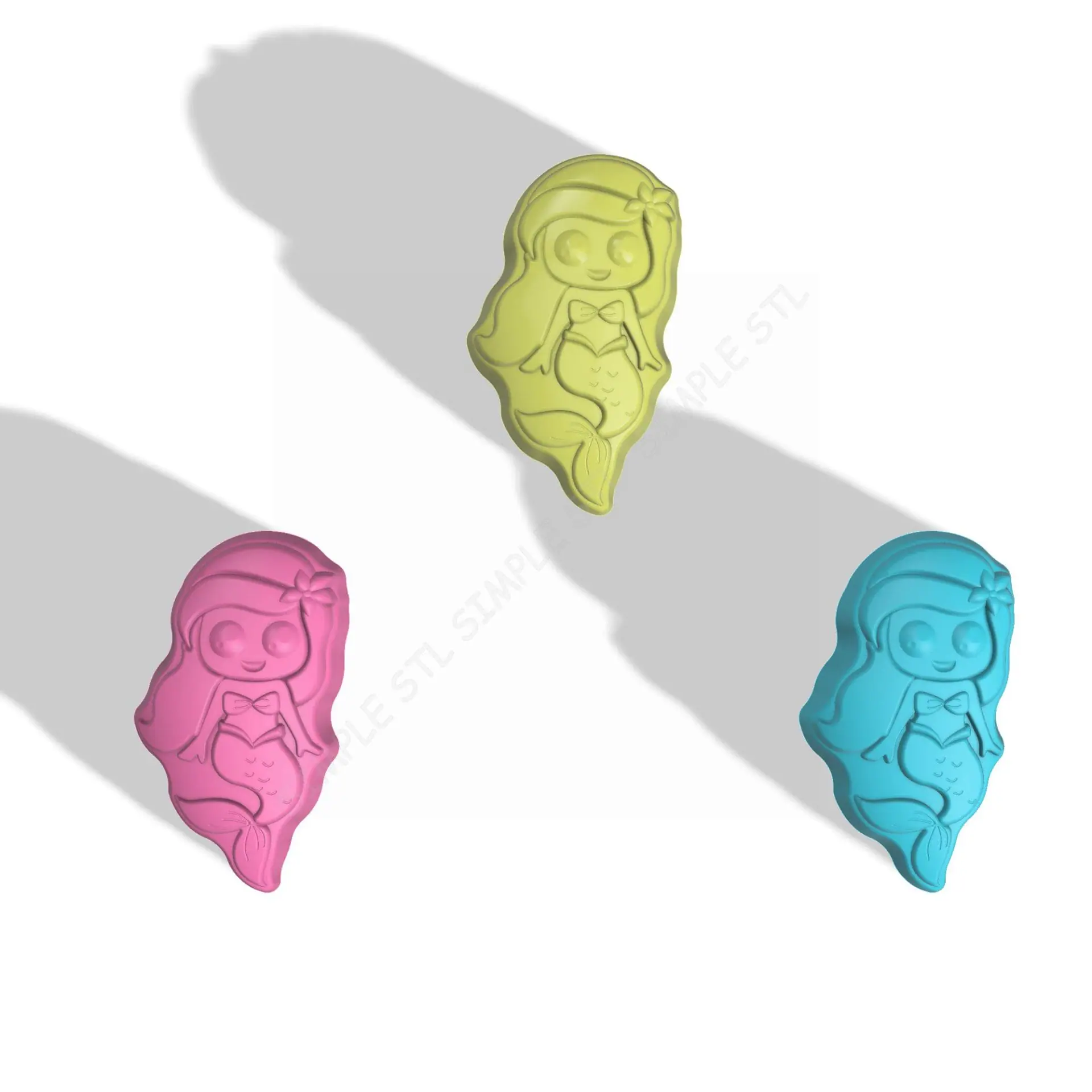 Mermaid STL file for vacuum forming and 3D printing - Crealandia