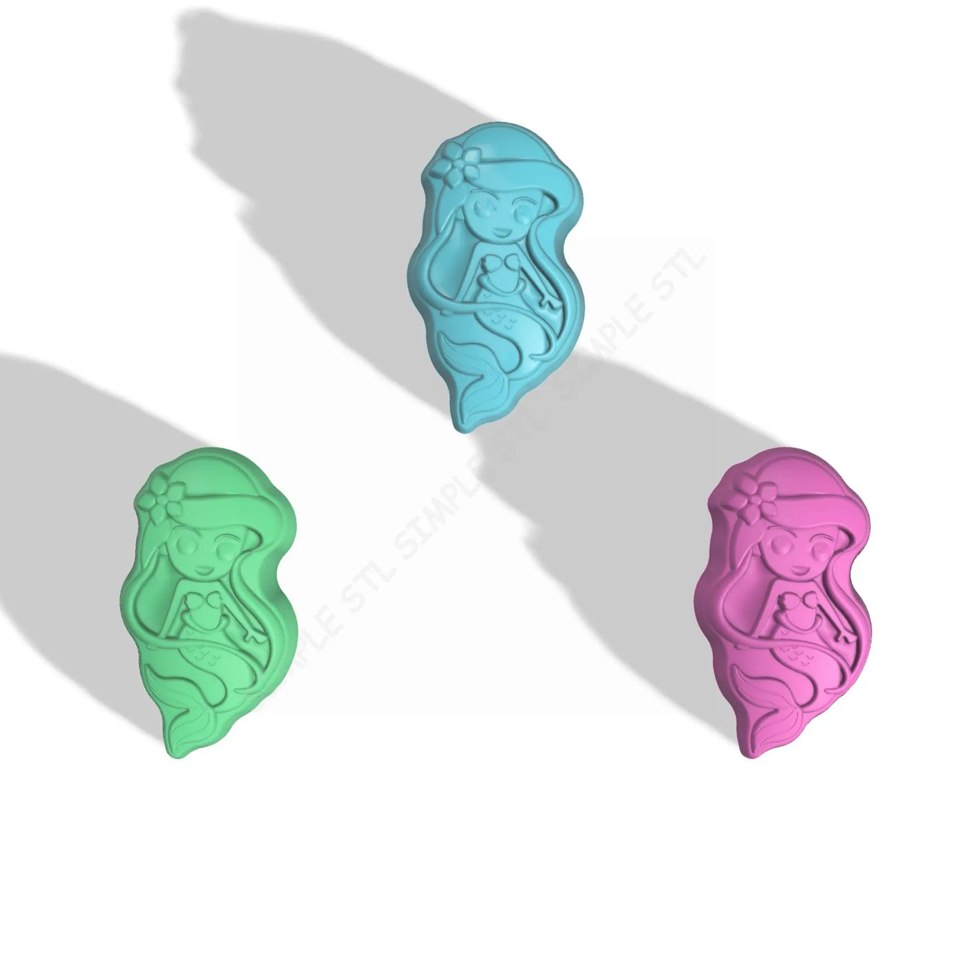 Mermaid STL file for vacuum forming and 3D printing - Crealandia