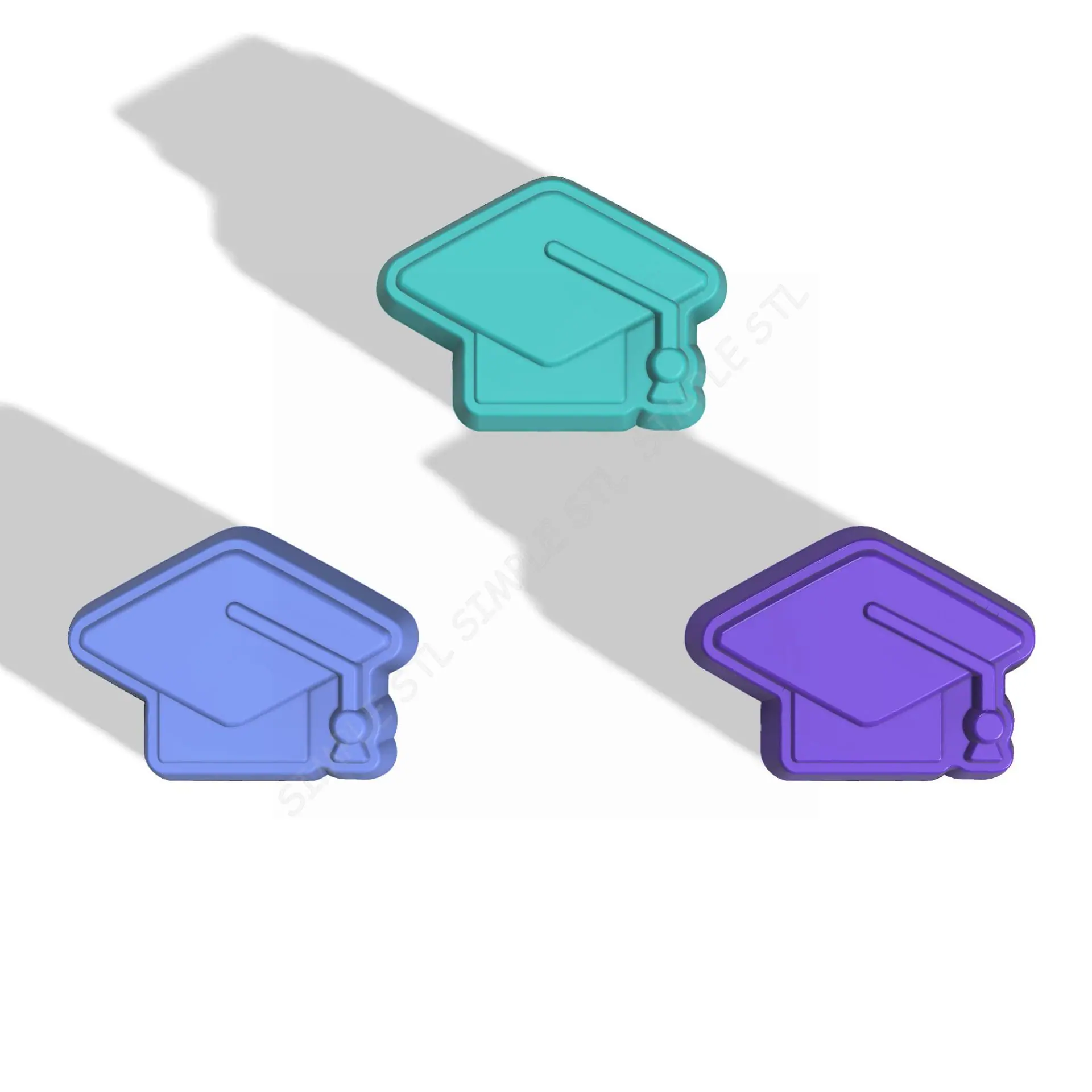 Graduation Cap STL file for vacuum forming and 3D printing - Crealandia