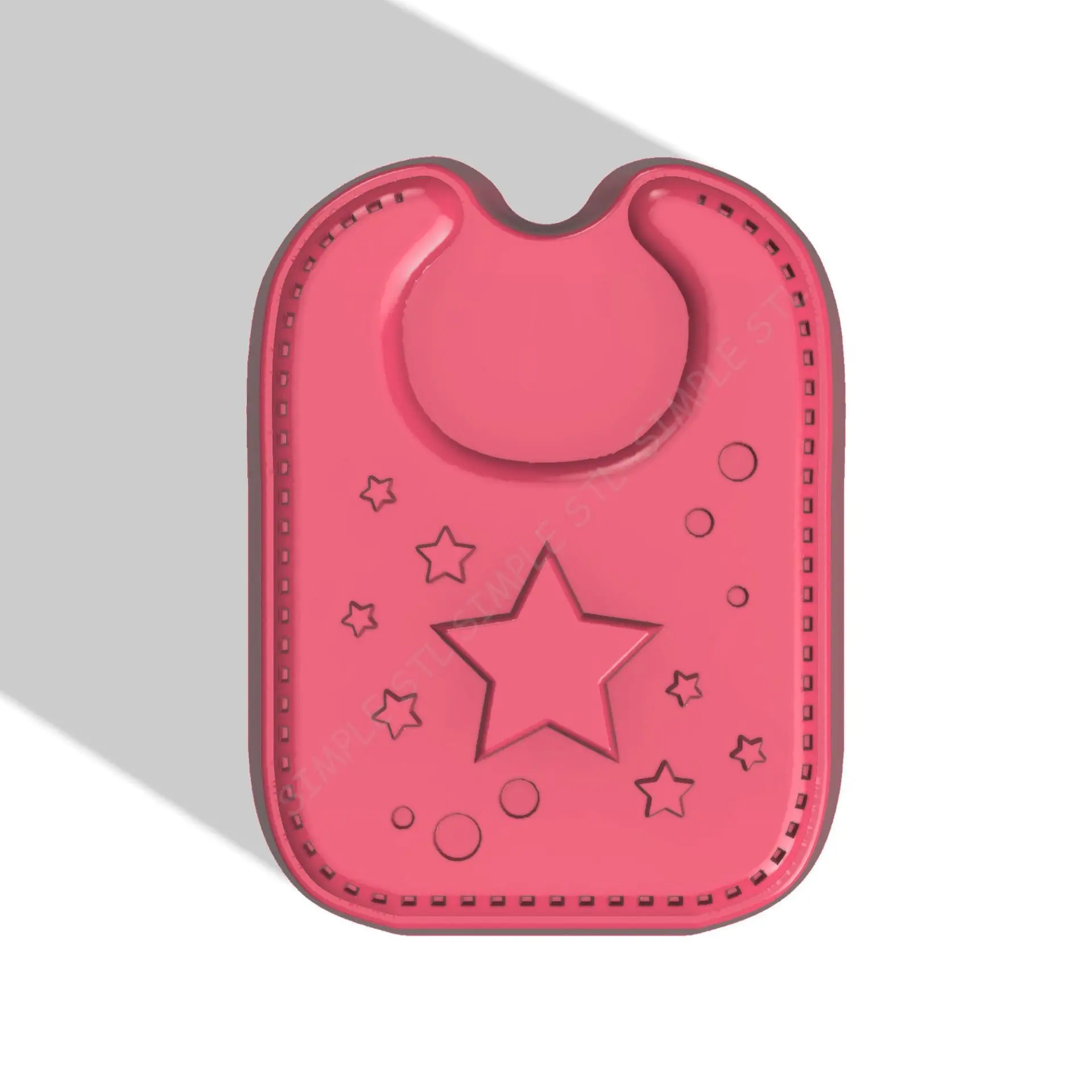 Baby bib STL file for vacuum forming and 3D printing - Crealandia