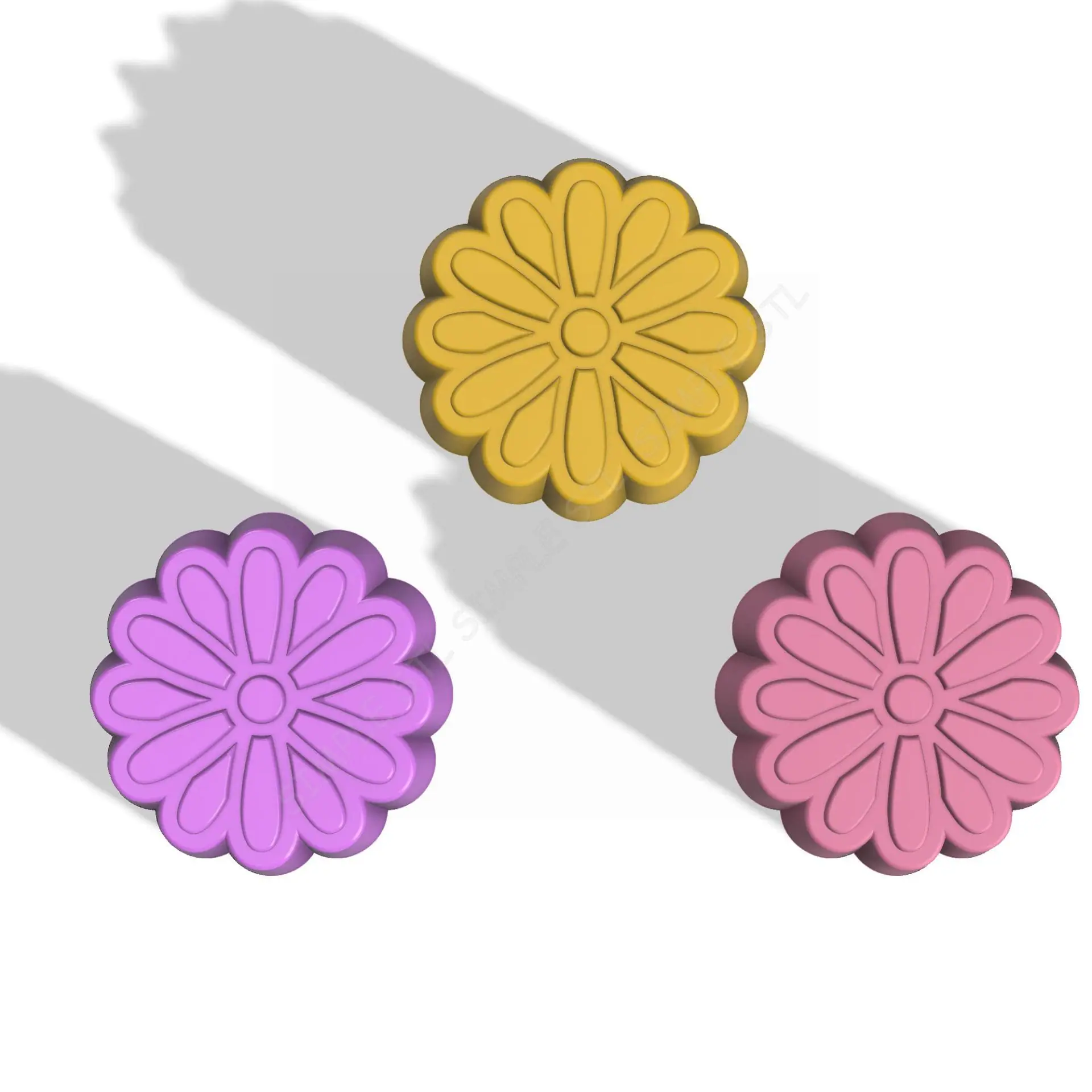 Flower STL file for vacuum forming and 3D printing - Crealandia