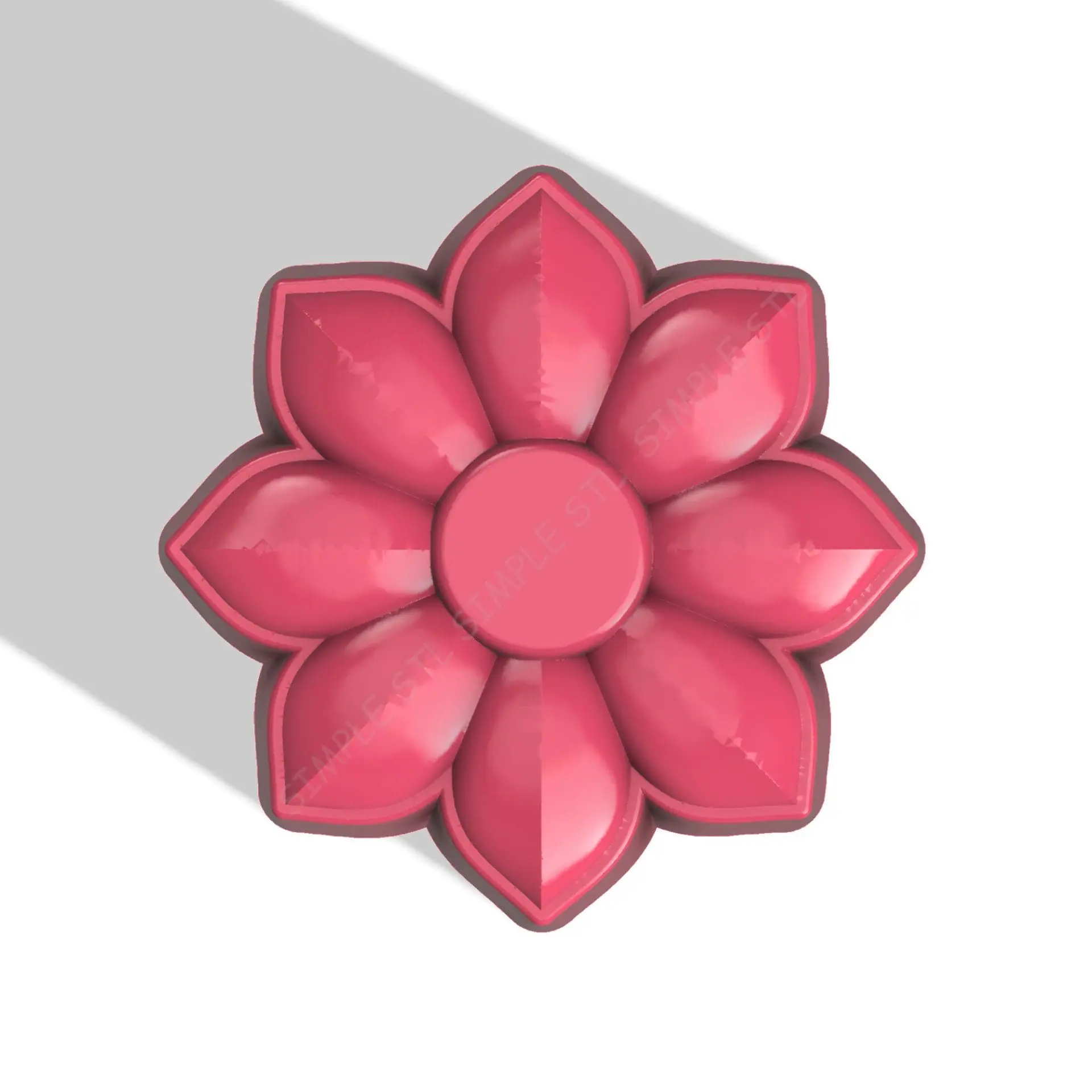 Flower STL file for vacuum forming and 3D printing - Crealandia