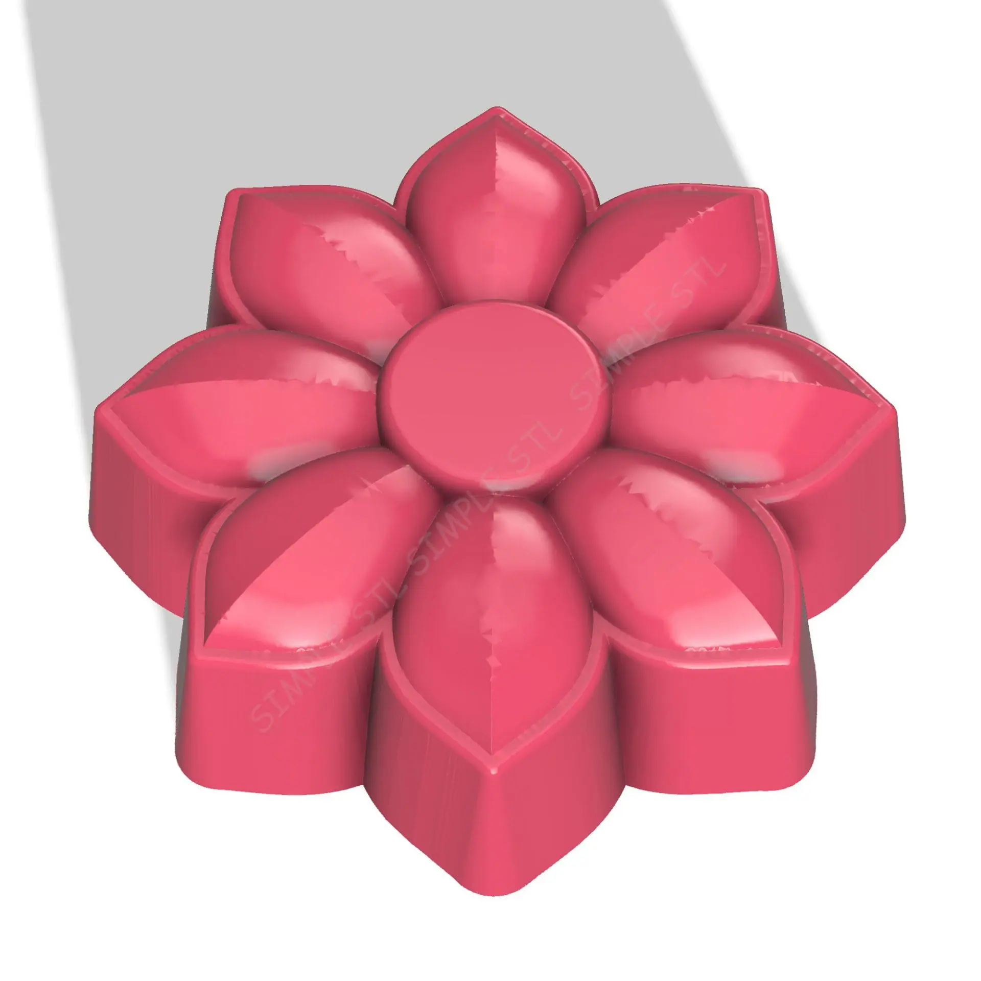 Flower STL file for vacuum forming and 3D printing - Crealandia