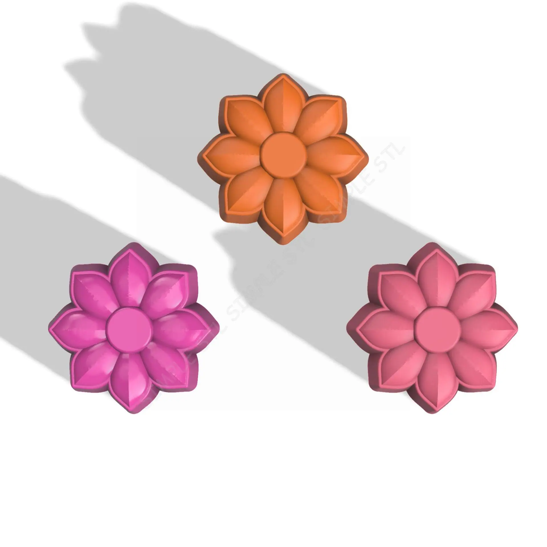 Flower STL file for vacuum forming and 3D printing - Crealandia