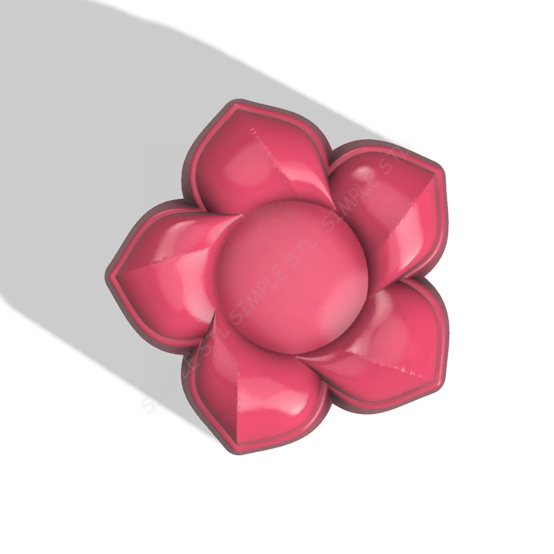 Flower STL file for vacuum forming and 3D printing - Crealandia