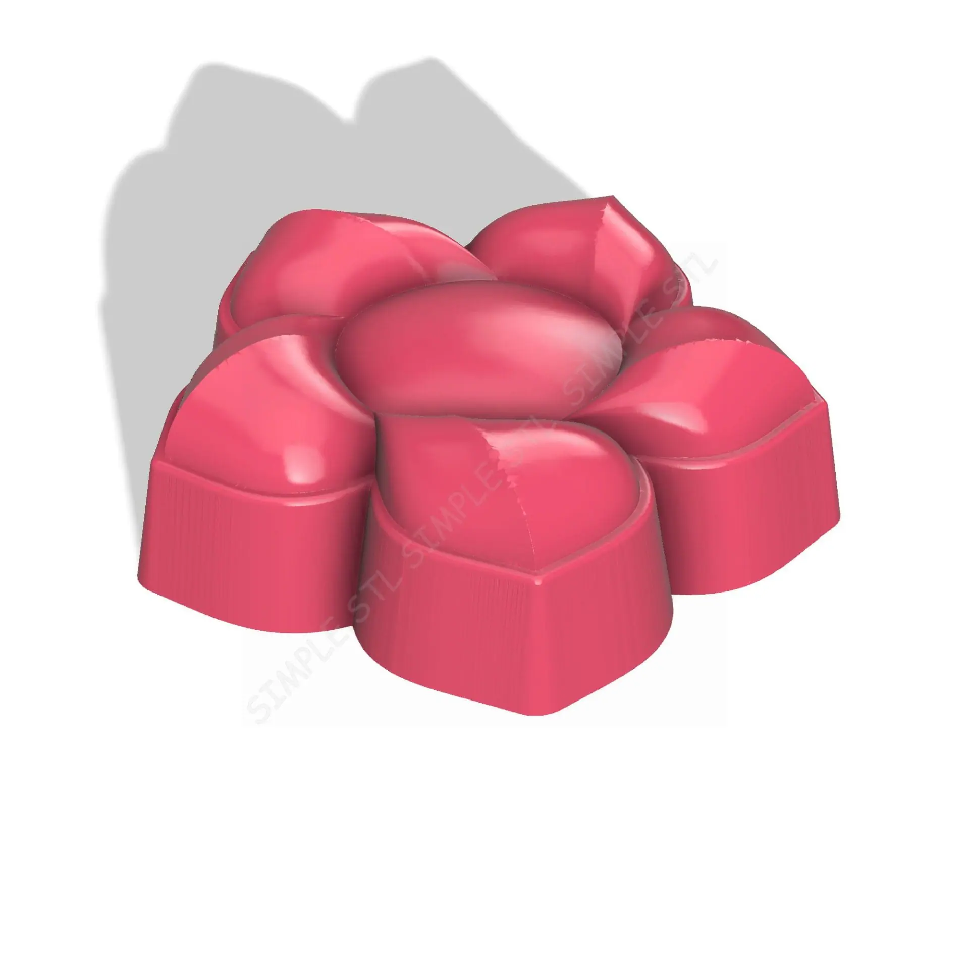 Flower STL file for vacuum forming and 3D printing - Crealandia