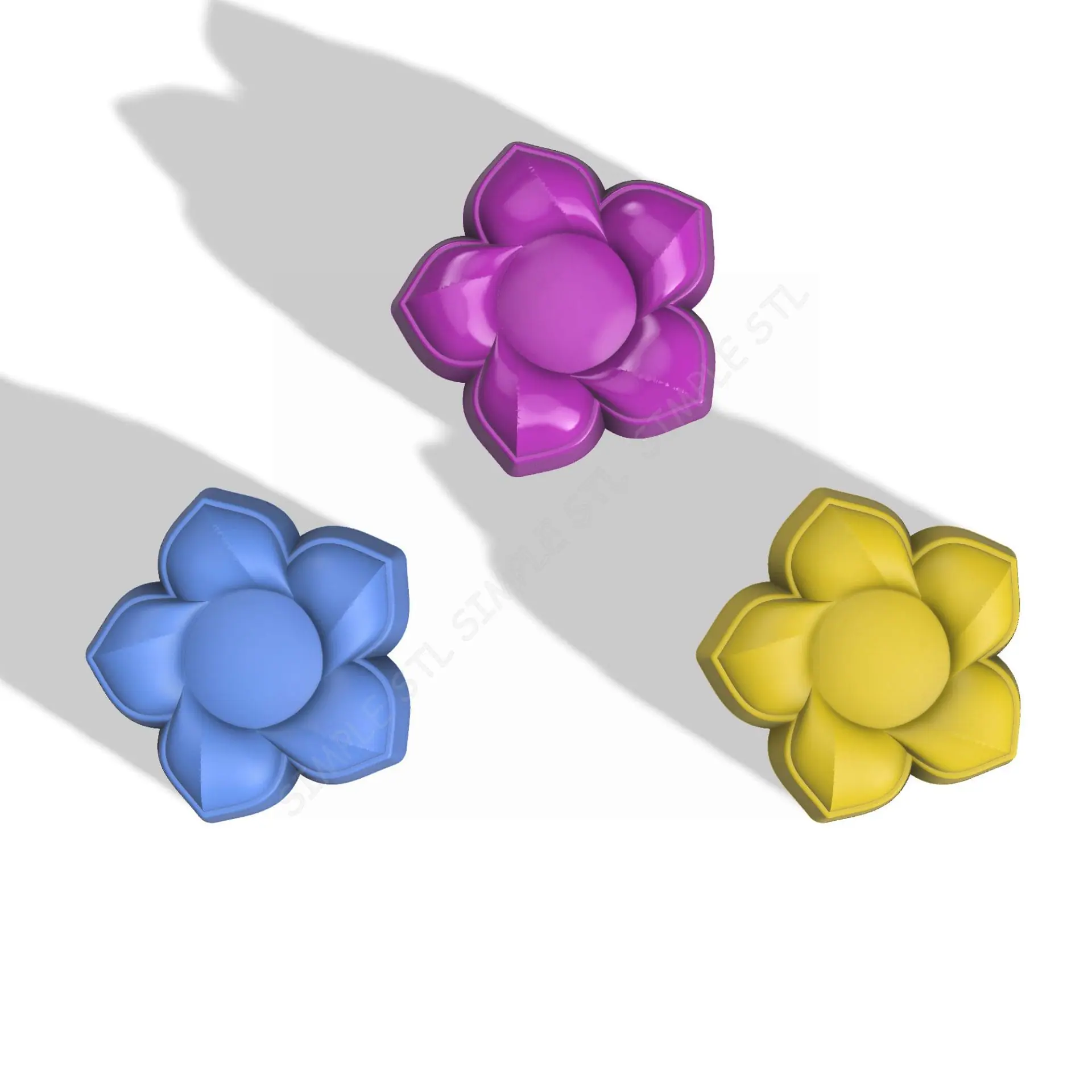 Flower STL file for vacuum forming and 3D printing - Crealandia