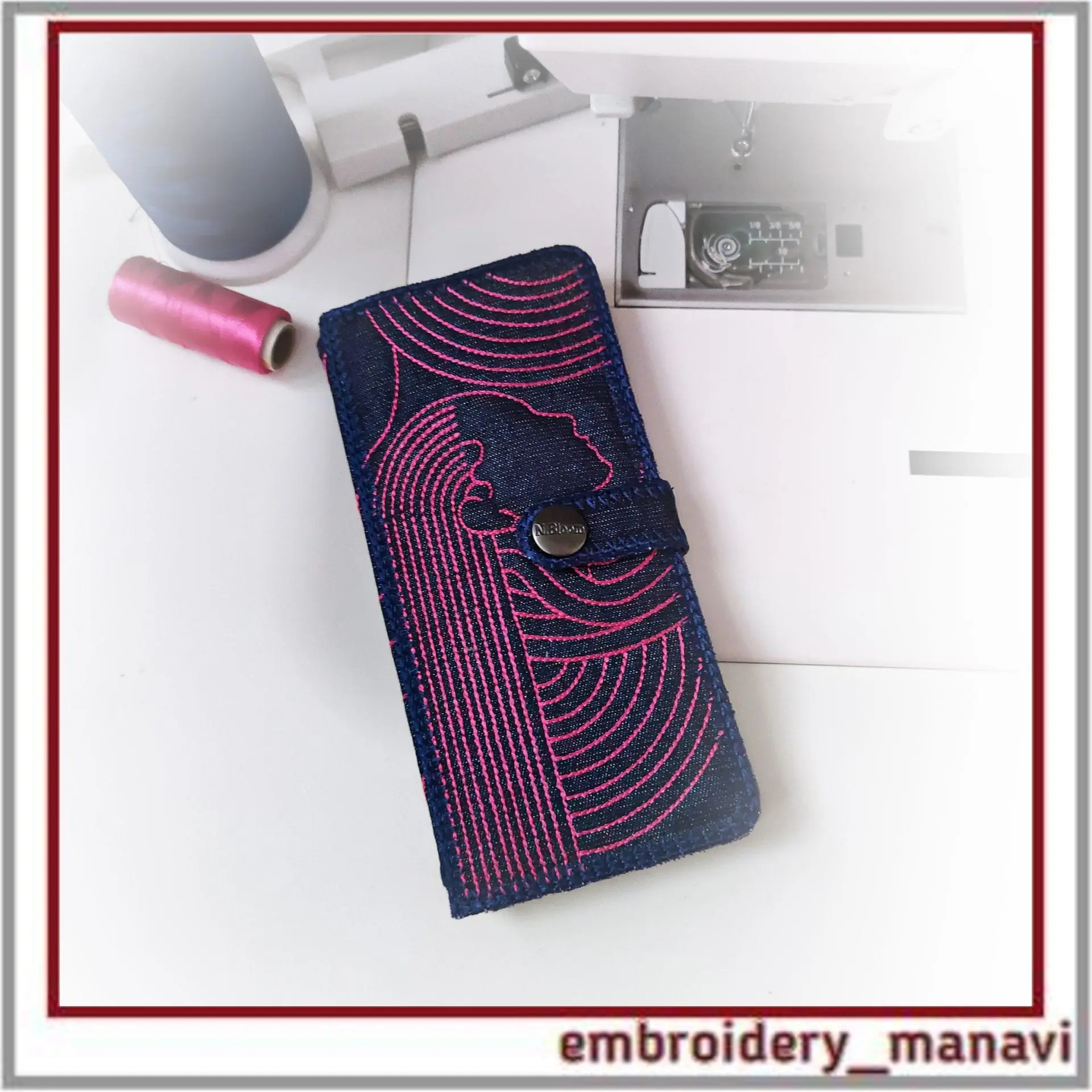 In the hoop embroidery design smartphone case 3x6.56 Girl