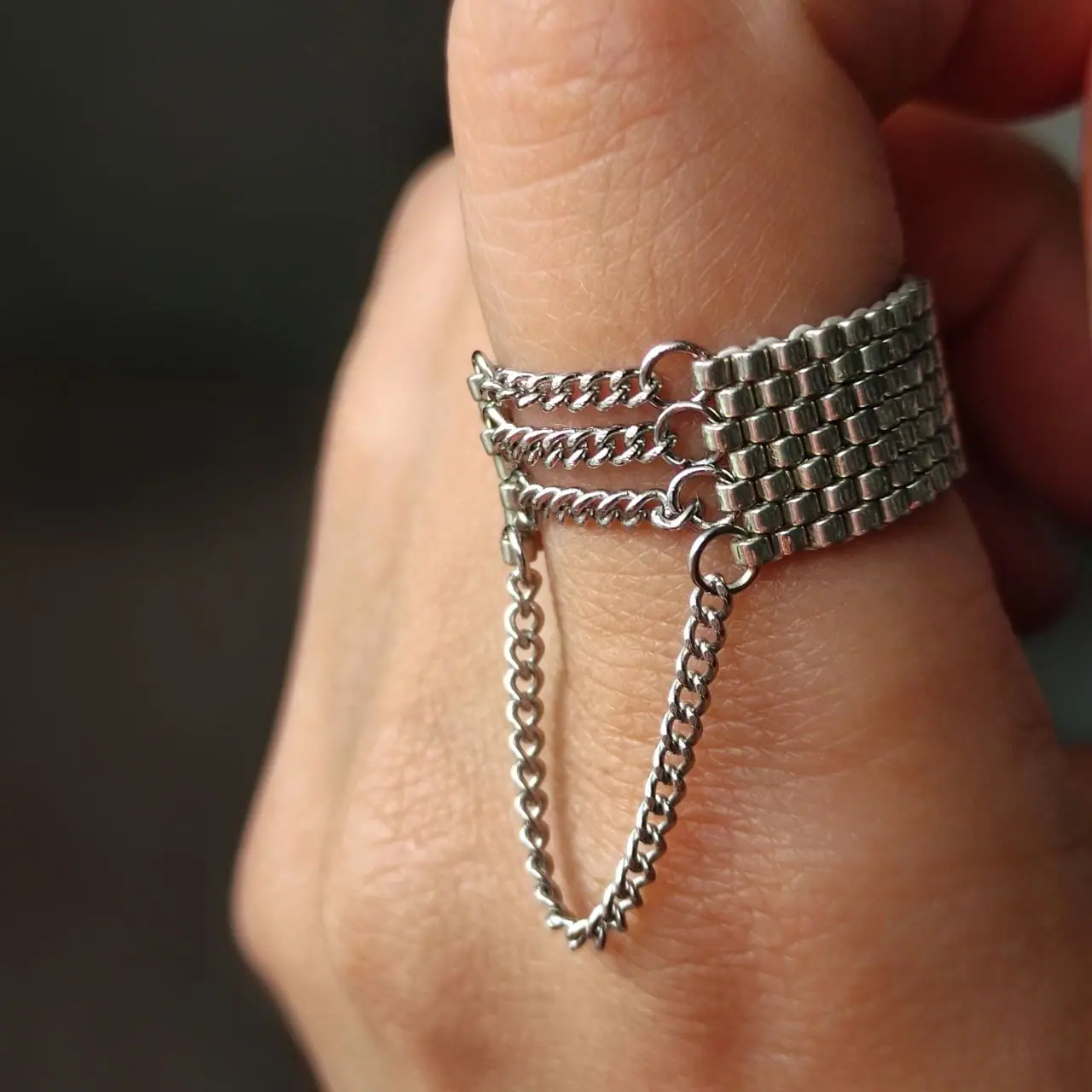PDF tutorial - Beaded Chain ring - Crealandia