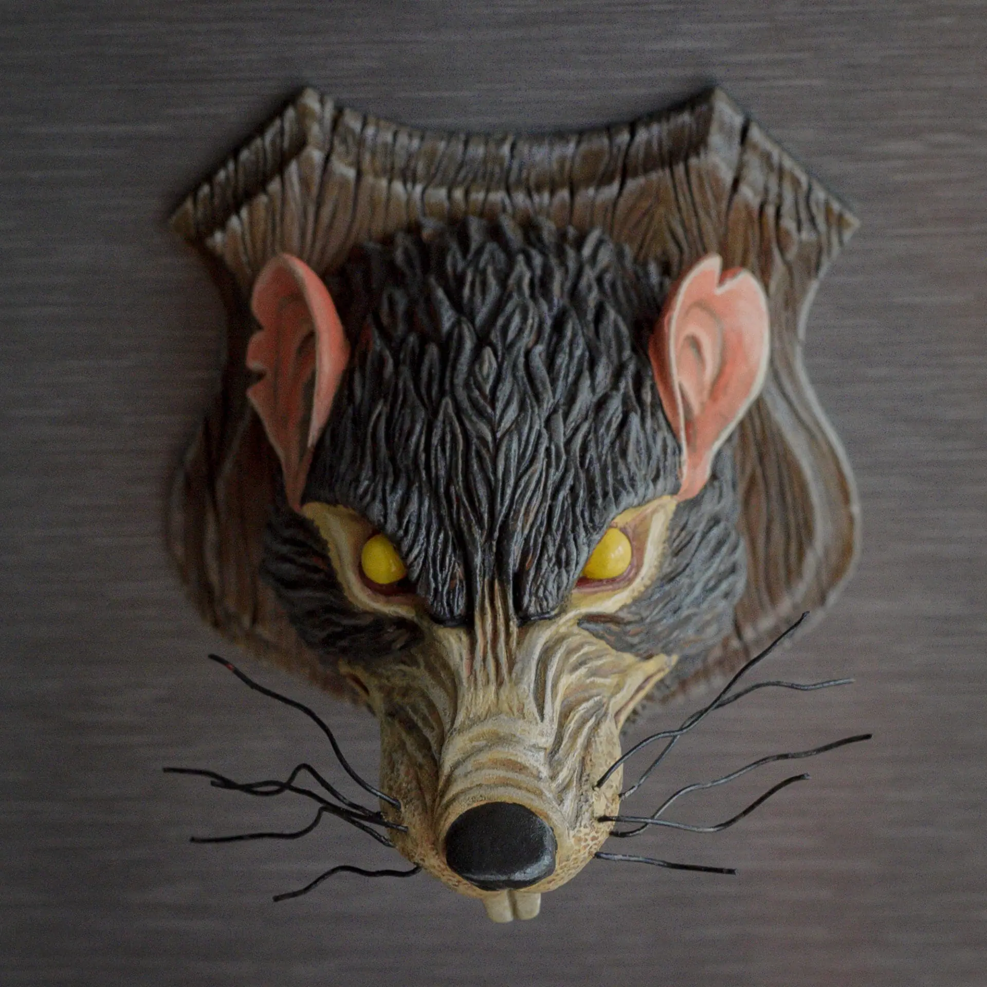 Trophy head of a rat of the first level, souvenir