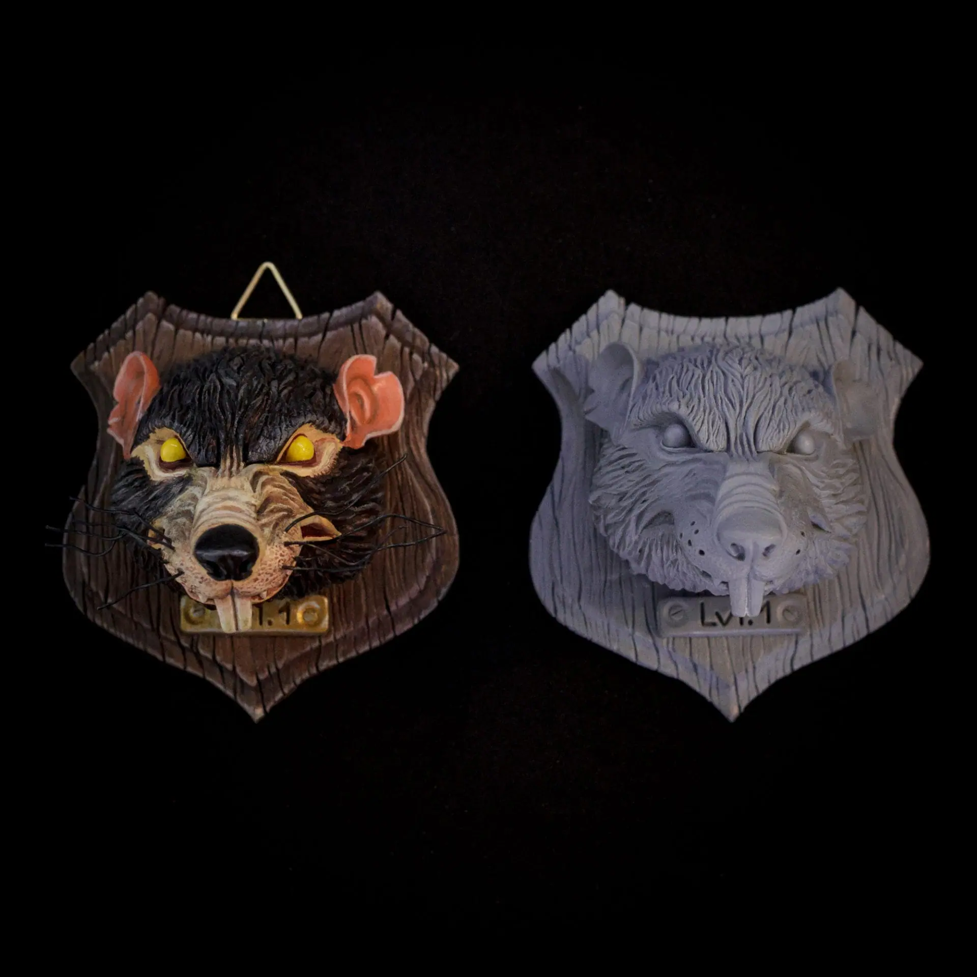 Trophy head of a rat of the first level, souvenir