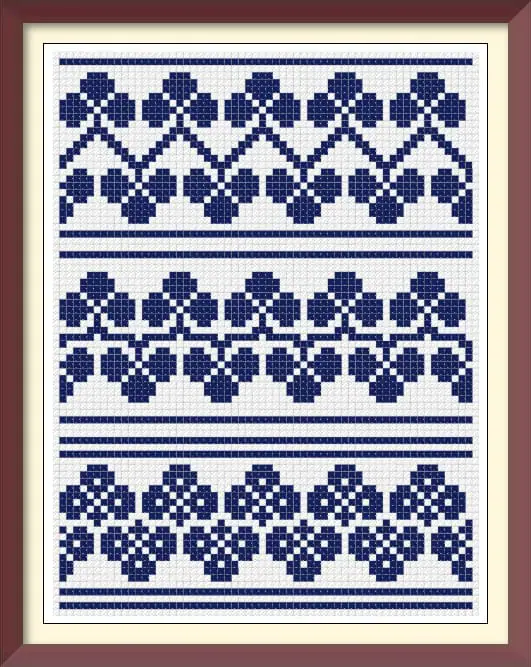 Borders Cross Stitch Pattern Antique Sampler - Crealandia
