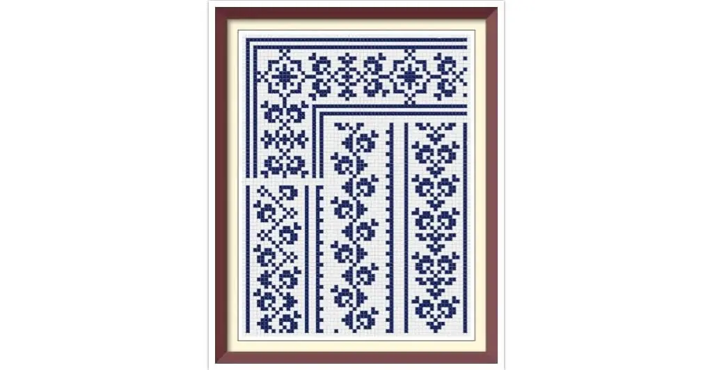 Borders Cross Stitch Pattern Antique Sampler - Crealandia